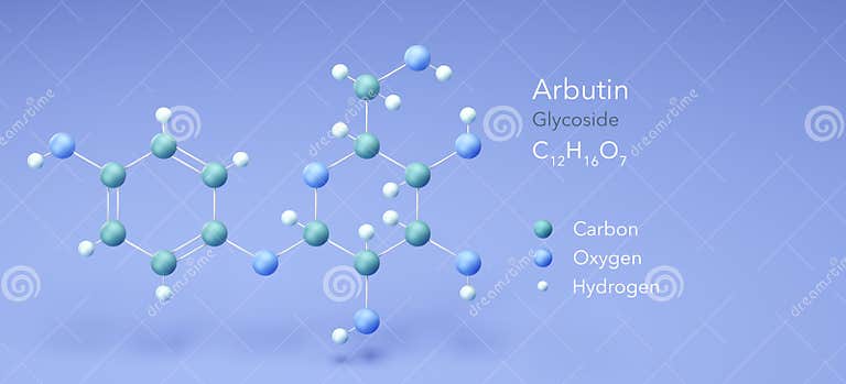 Arbutin, Molecular Structures, Glycoside, 3d Model, Structural Chemical ...
