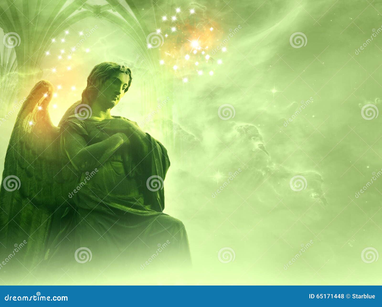 Arcángel Rafael foto de archivo. Imagen de estrellas - 65171448