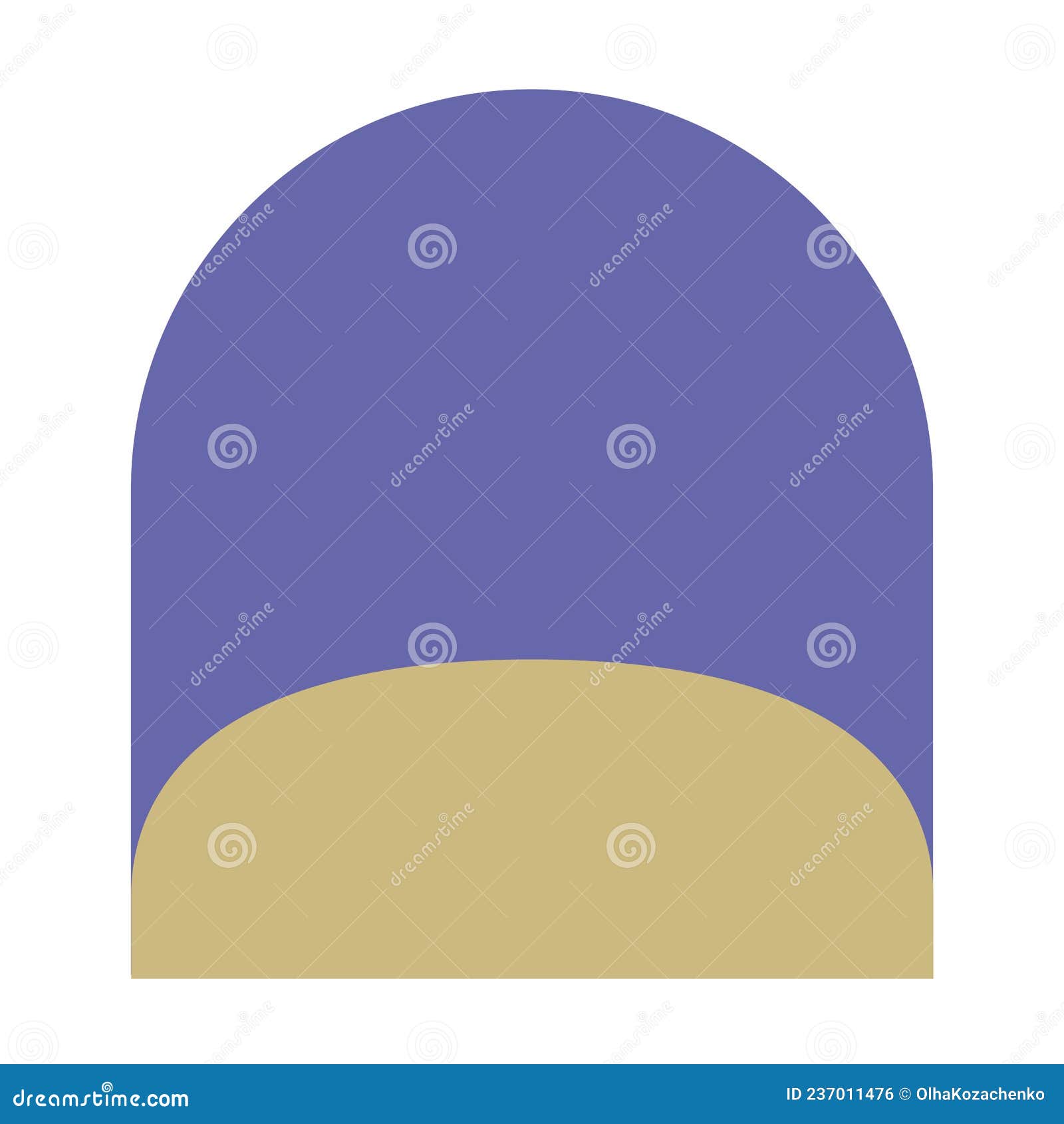 Arc Abstract Shape Violet and Yellow Colours Design Element Stock ...