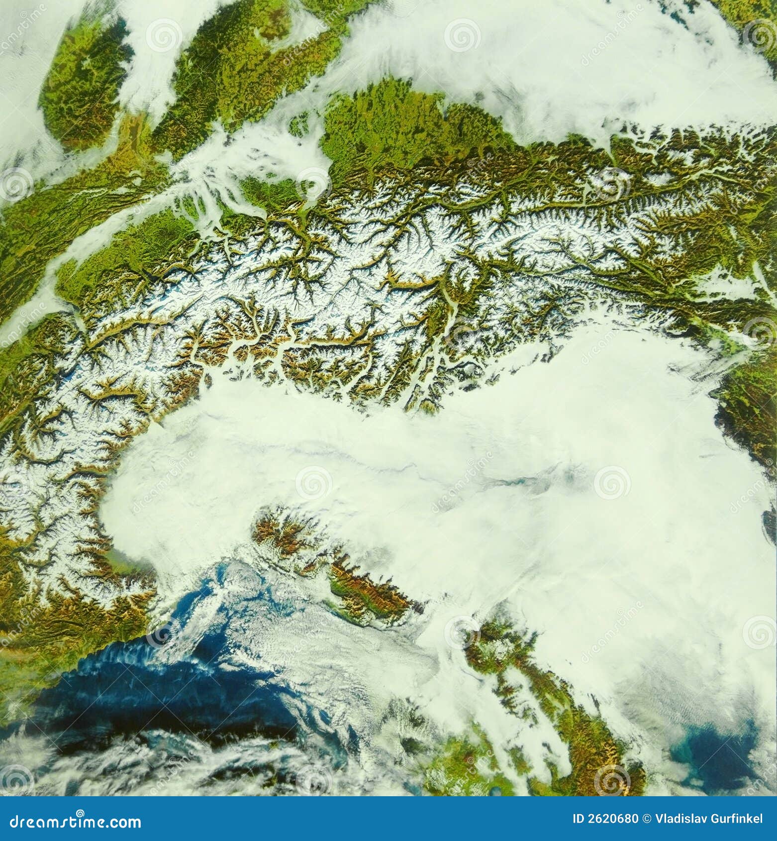 The arc of Alps stock photo. Image of planet, global, cloud - 2620680