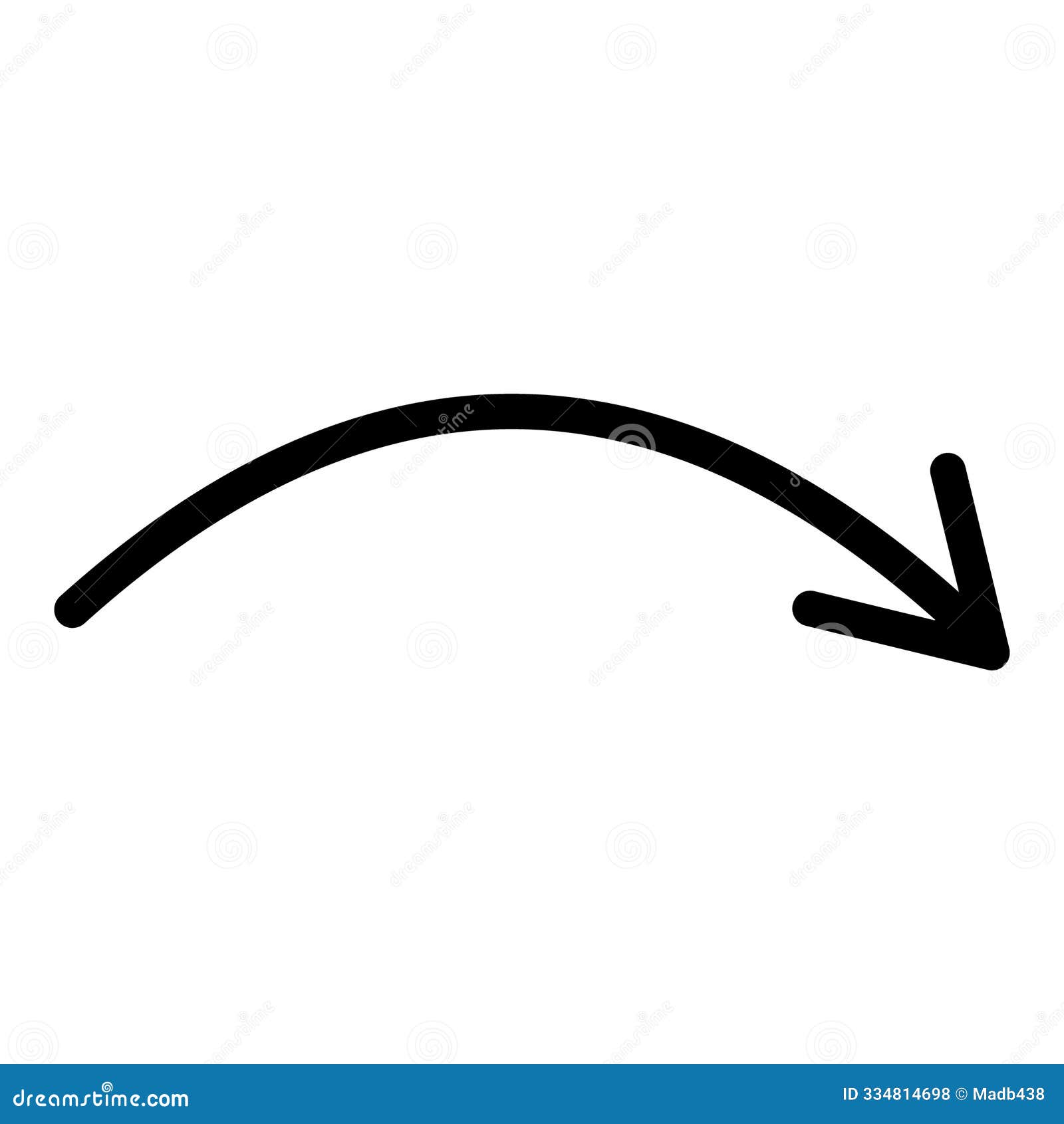 Arc Arrow Icon in Linear Style. Stock Illustration - Illustration of ...