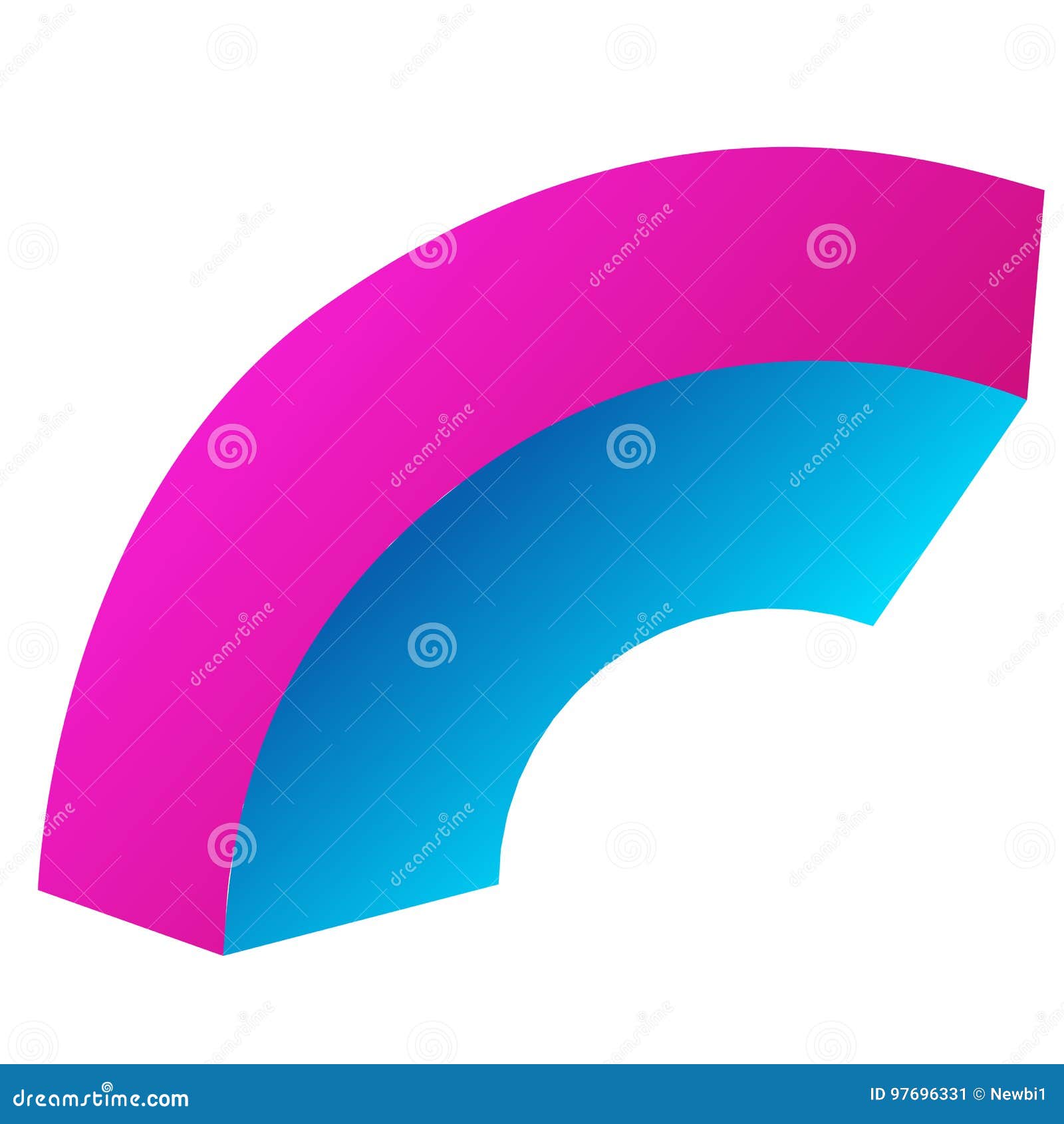 Arc Bend Box stock vector. Illustration of object, border - 97696331