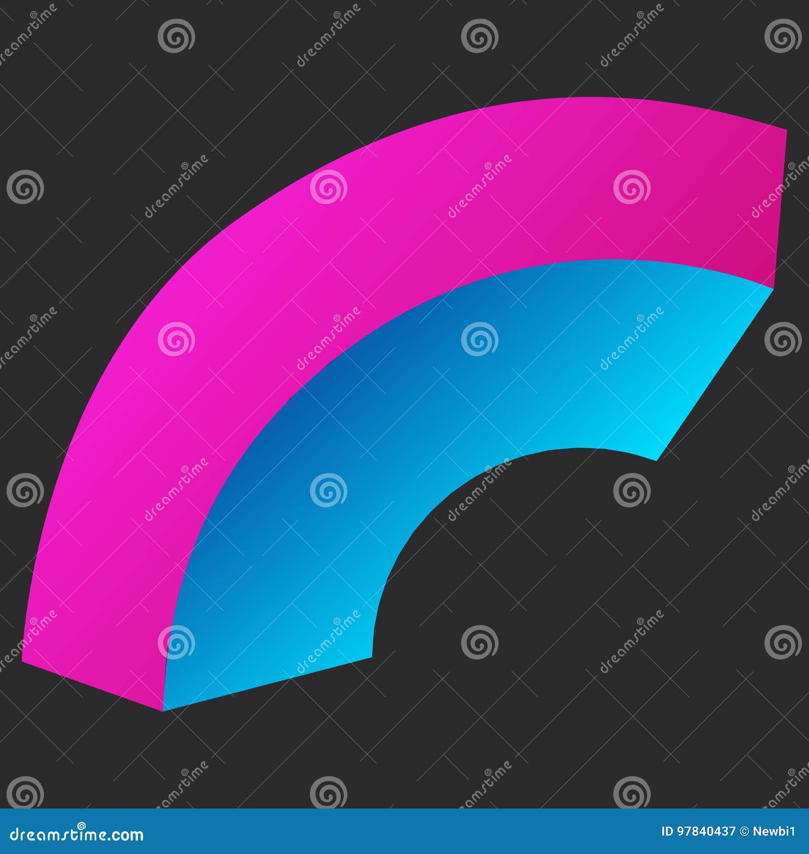 Arc Bend Box stock vector. Illustration of design, connect - 97840437
