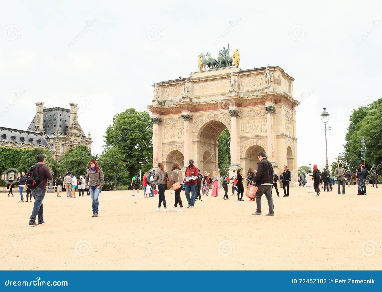 Arc Carrousel De Du Triomphe 编辑类库存照片 - 图片 包括有 游人, 法国: 72452103