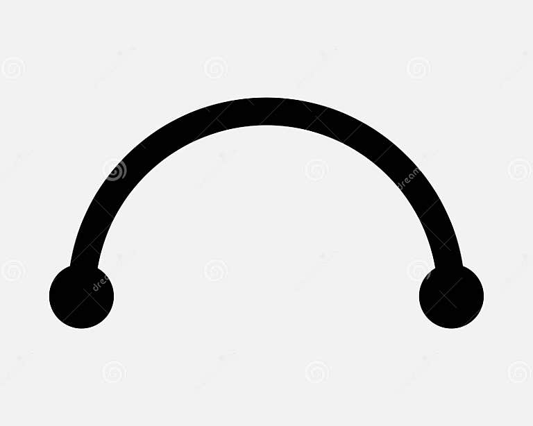 Arc Connect Two Point End To End Points Dot Icon Sign Symbol Stock ...