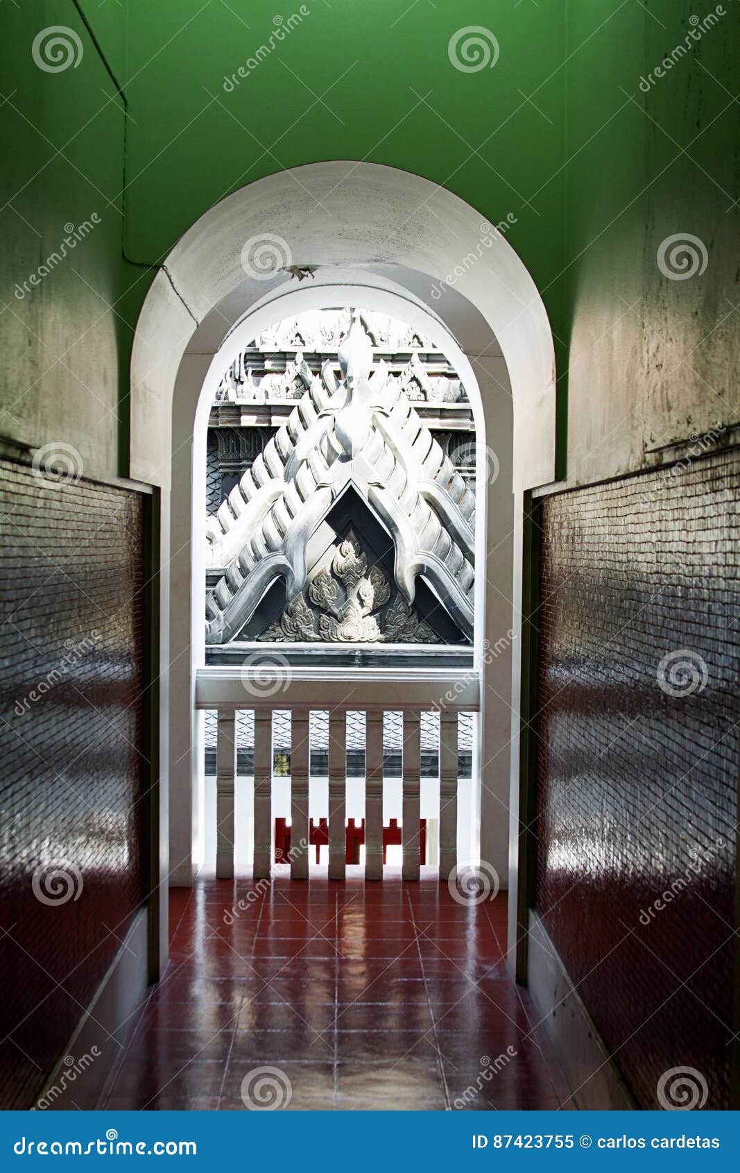 Arc Corridor Architecture Perspective Stock Image - Image of arch ...