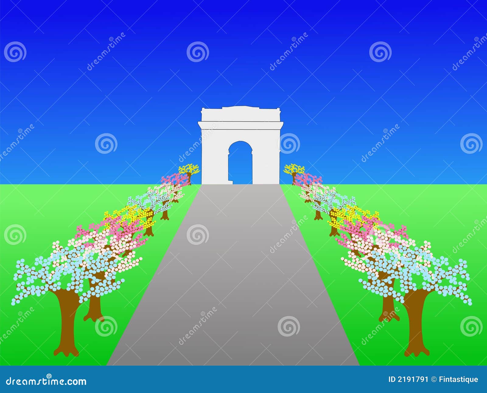 Arc De Triomphe Cartoon Vector | CartoonDealer.com #66727477