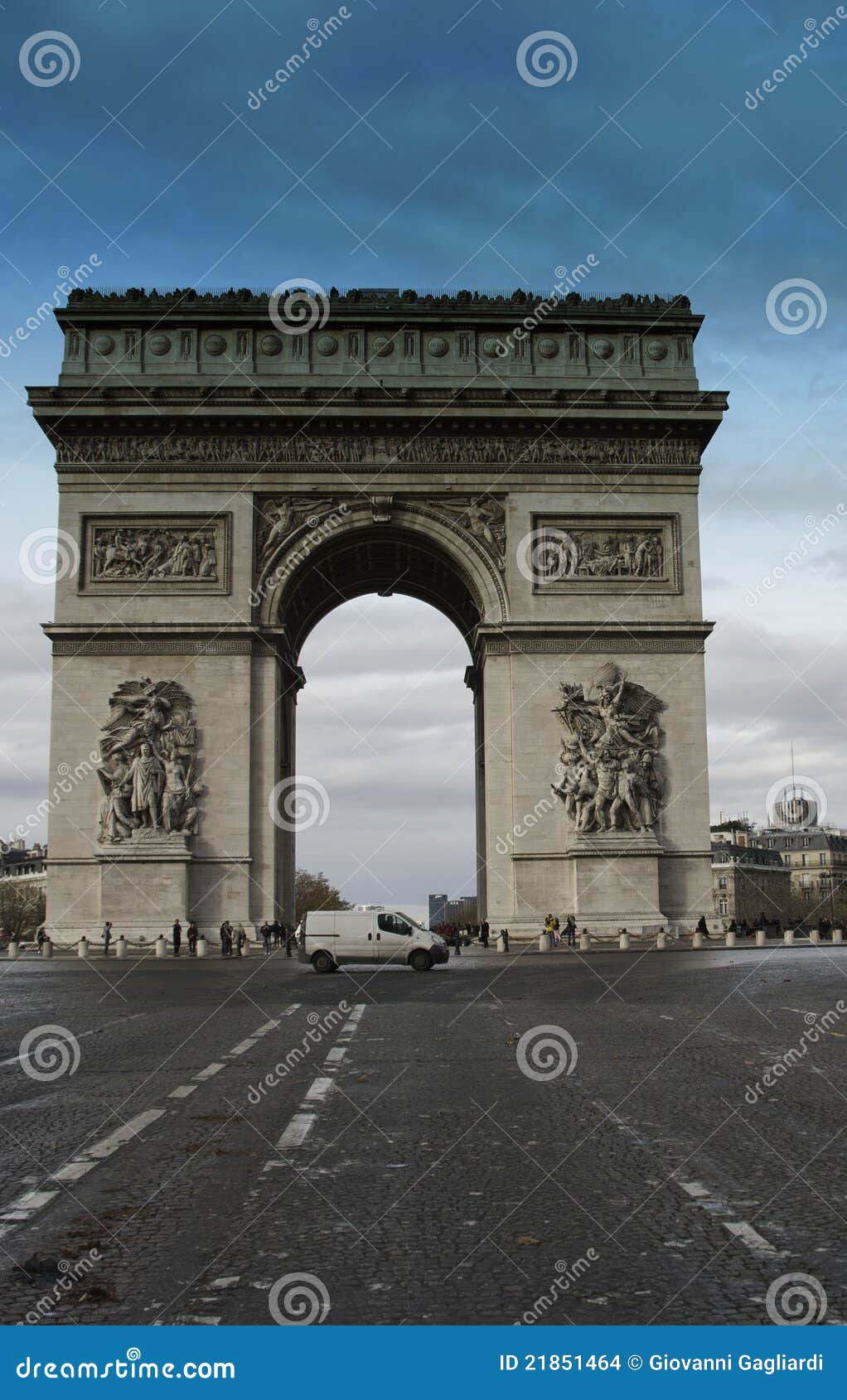Arc De Triomphe Detail in Paris Stock Photo - Image of church, power ...
