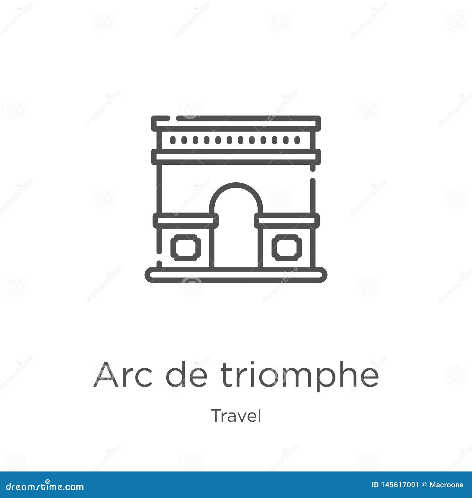 Arc De Triomphe Icon. Trendy Arc De Triomphe Logo Concept On White ...