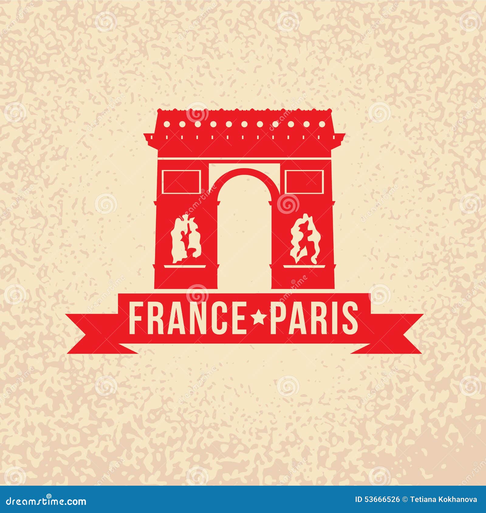 Arc De Triomphe Le Symbole Des Frances, Paris Illustration de Vecteur ...