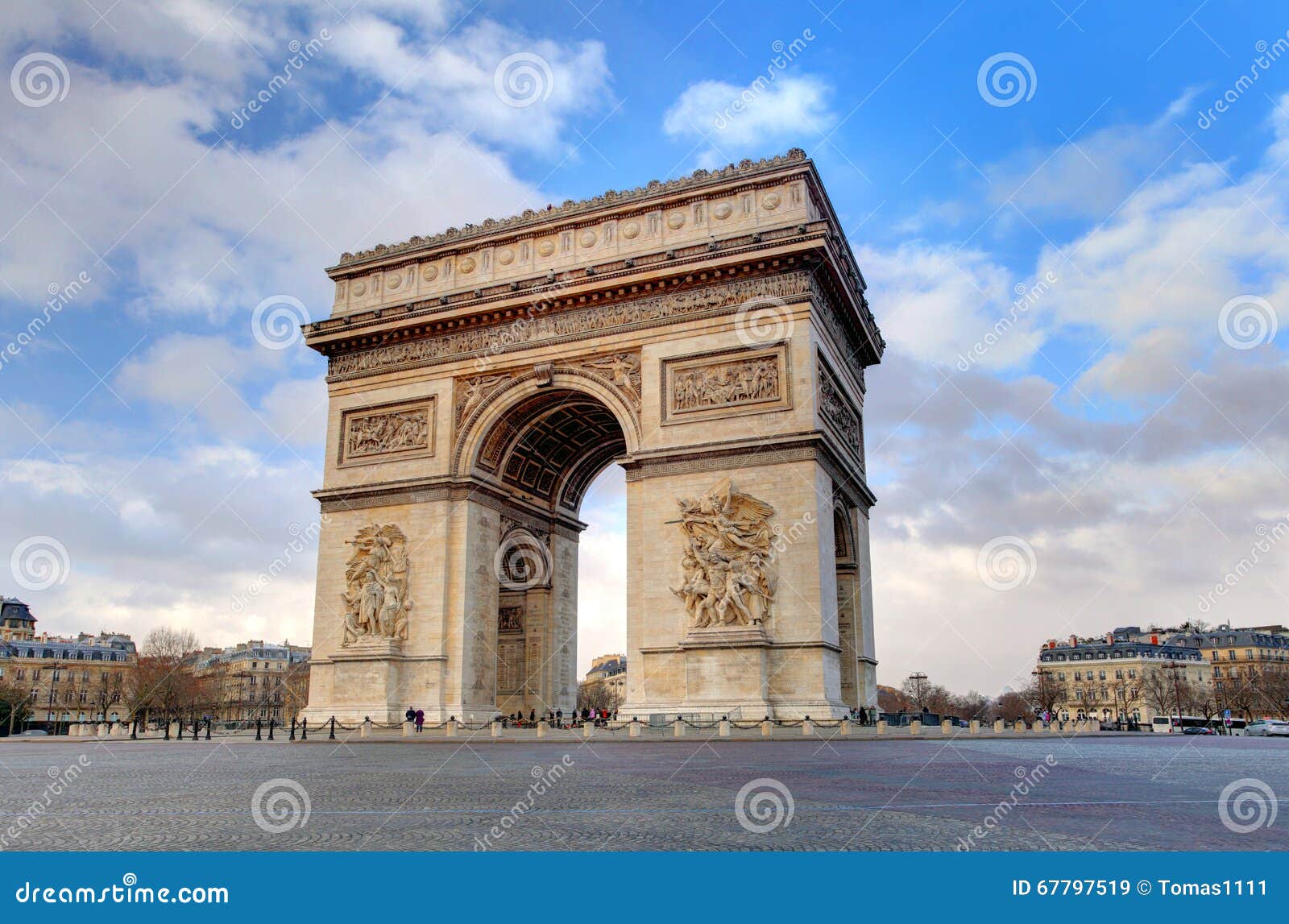 Arc De Triomphe Paris City at Day Editorial Stock Image - Image of ...