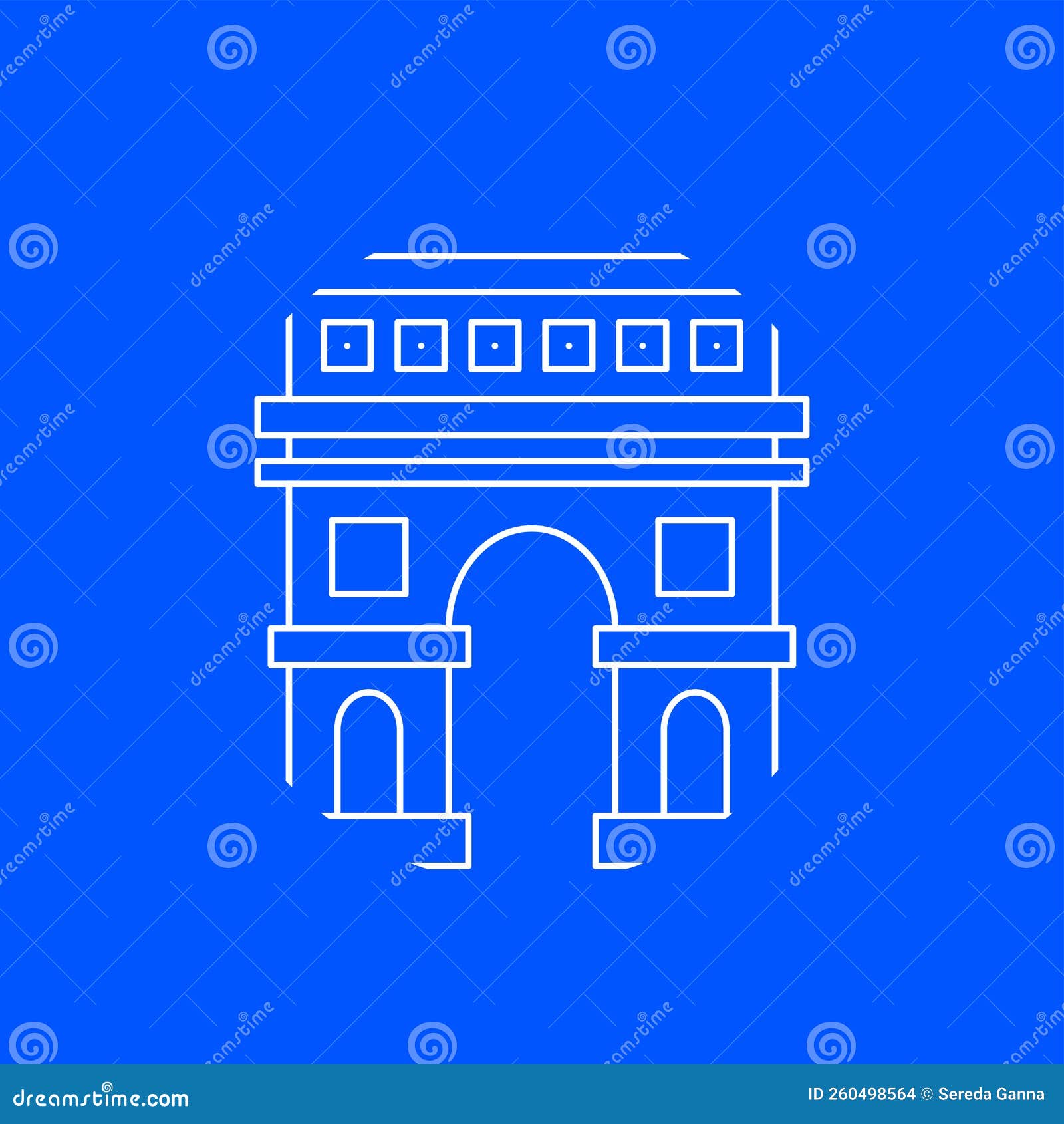 Arc De Triumphe De L Etoile Circle Vector Illustration | CartoonDealer ...