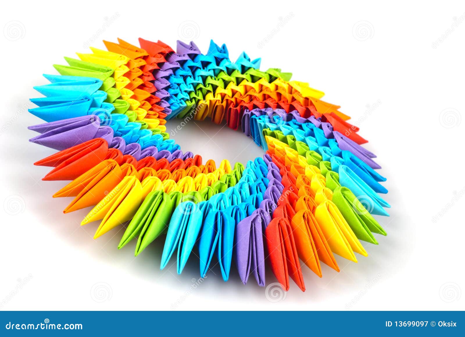 Arc-en-ciel 3d d'Origami image stock. Image du décoratif - 13699097