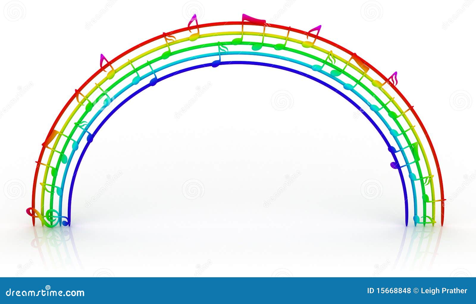 Arc-en-ciel de la musique illustration stock. Illustration du type ...