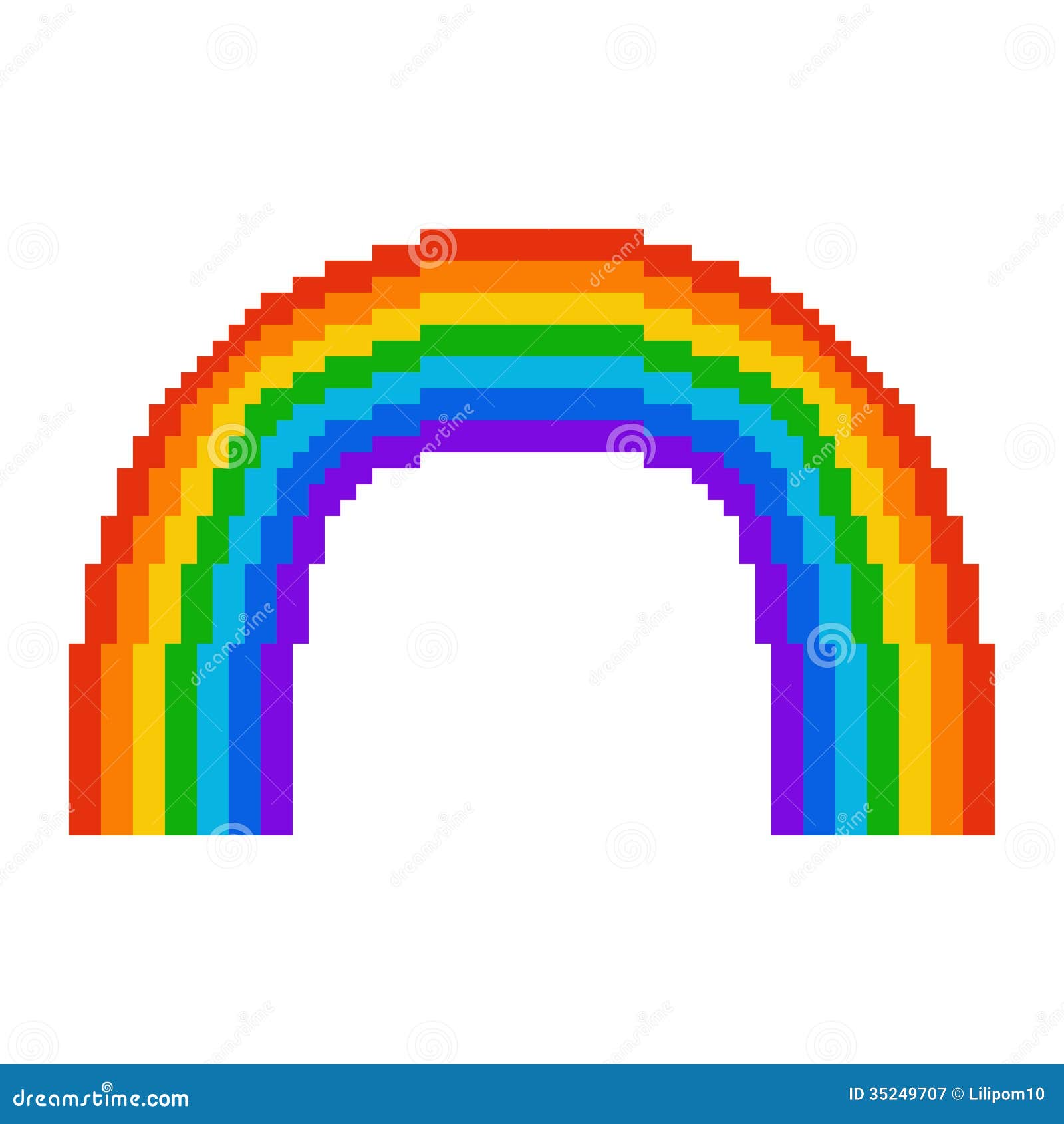 Arc-en-ciel De Pixel D'illustration Illustration de Vecteur ...