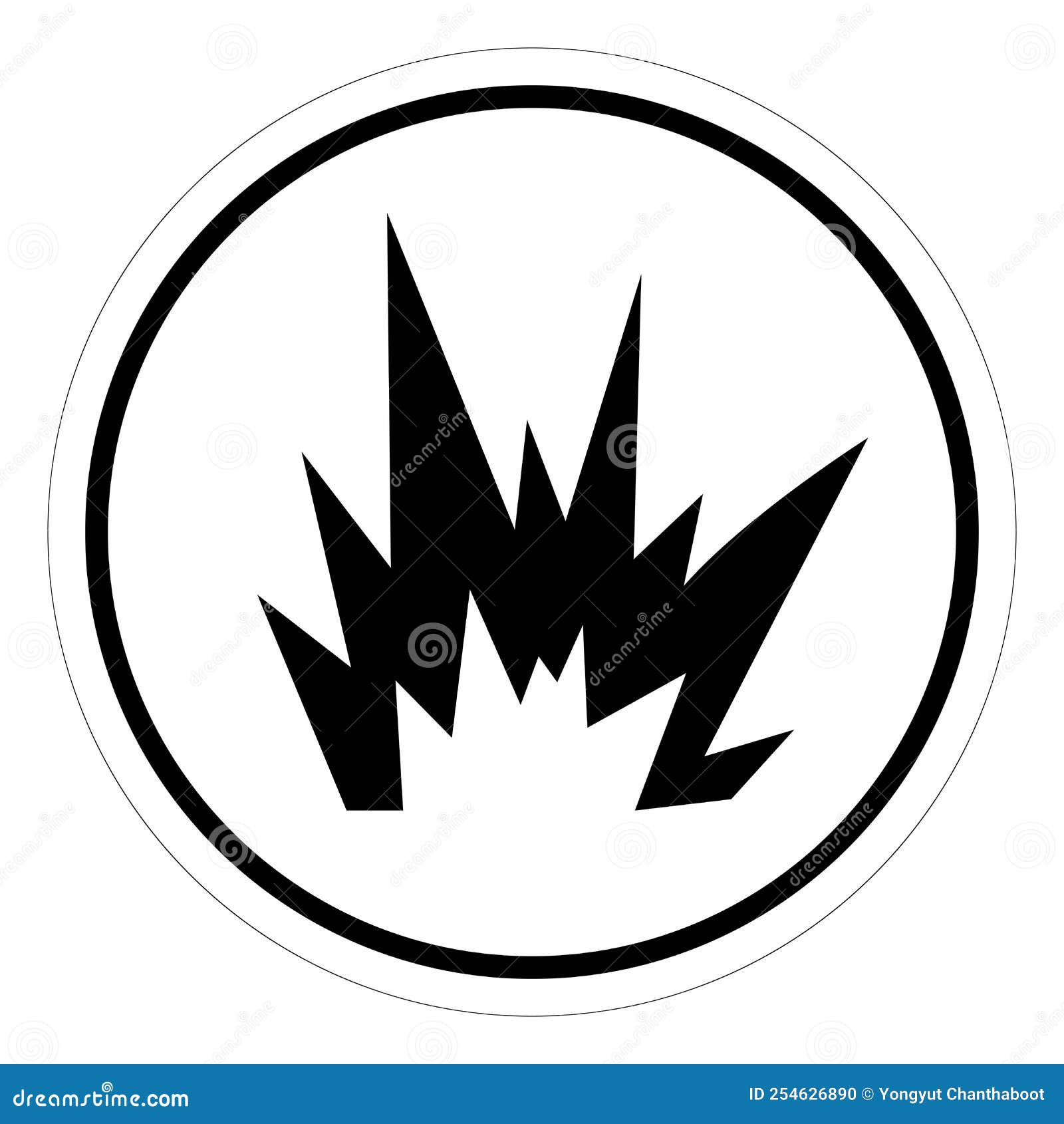 Arc Flash Hazard of Circle Symbol Sign, Vector Illustration, Isolate on ...