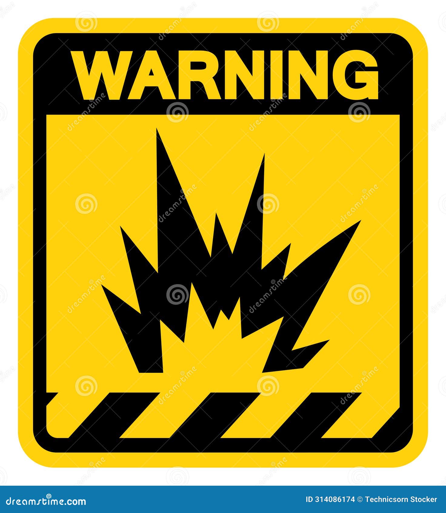 Arc Flash Hazard Warning Sign, Vector Illustration, Isolate on White ...