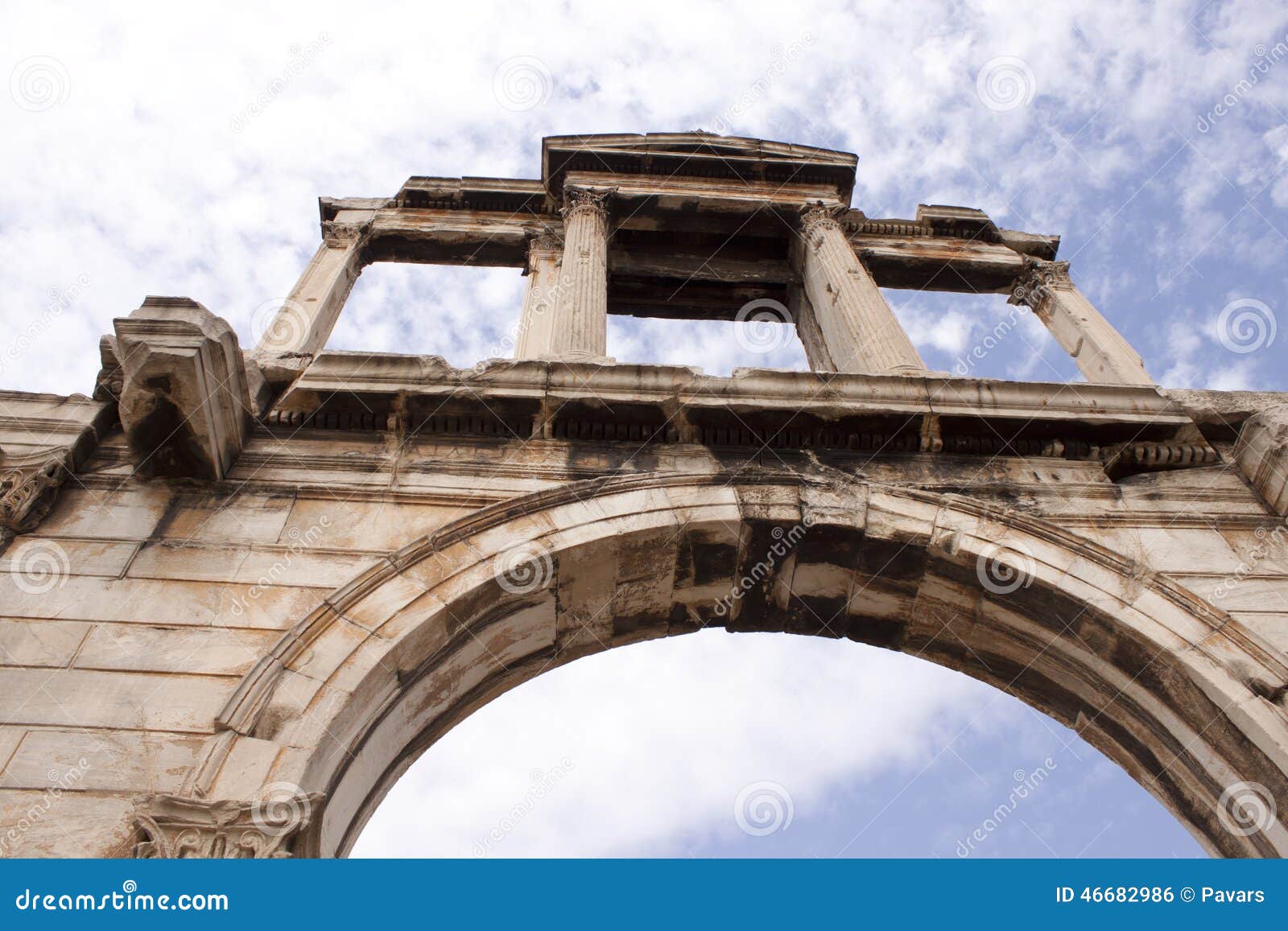 Arc of Hadrian stock photo. Image of greece, landmark - 46682986