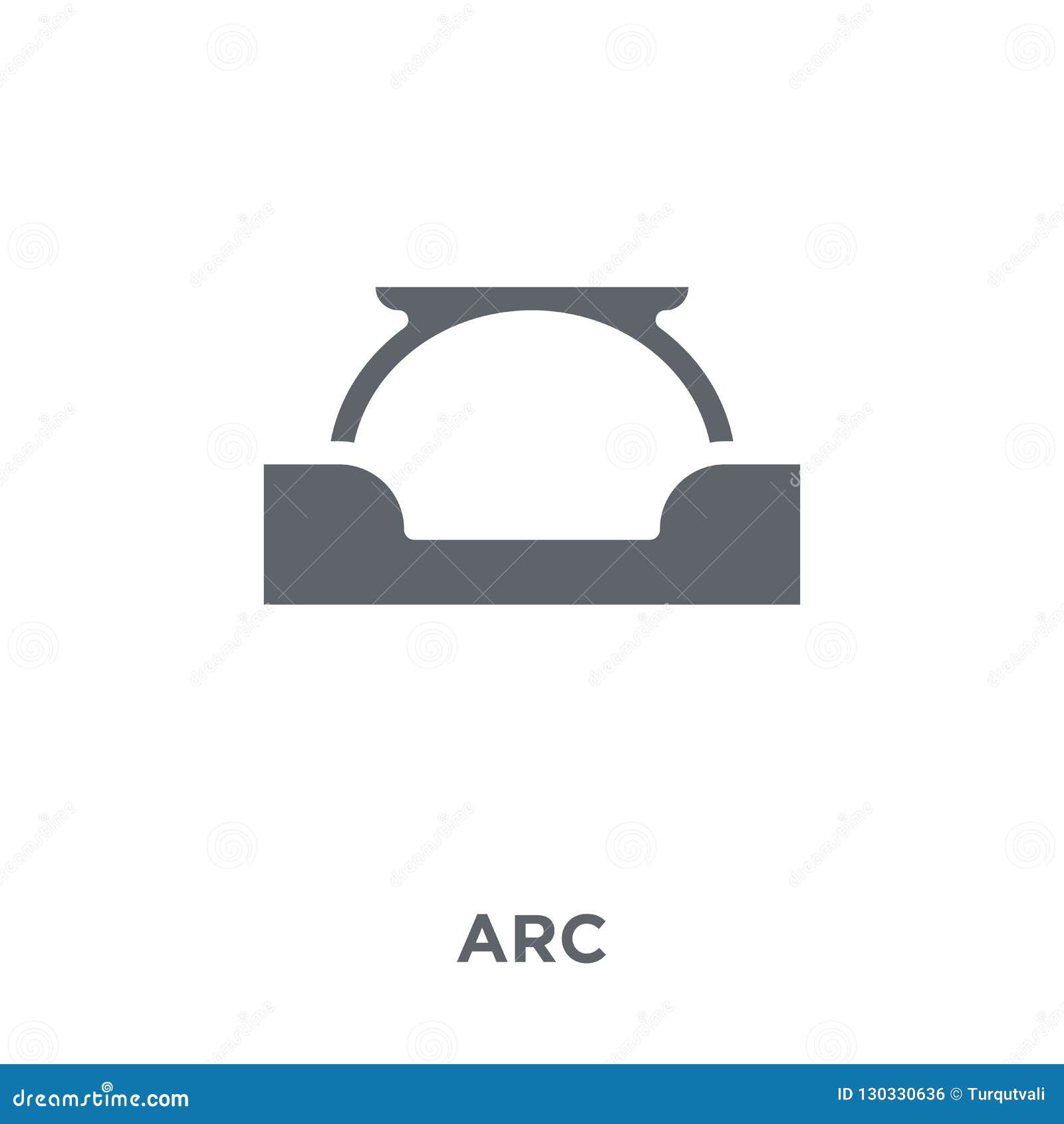 Arc icon from collection. stock vector. Illustration of flat - 130330636