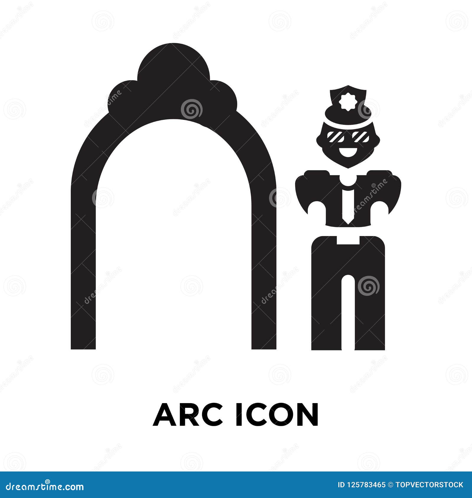 Arc Icon Vector Isolated on White Background, Logo Concept of Ar Stock ...