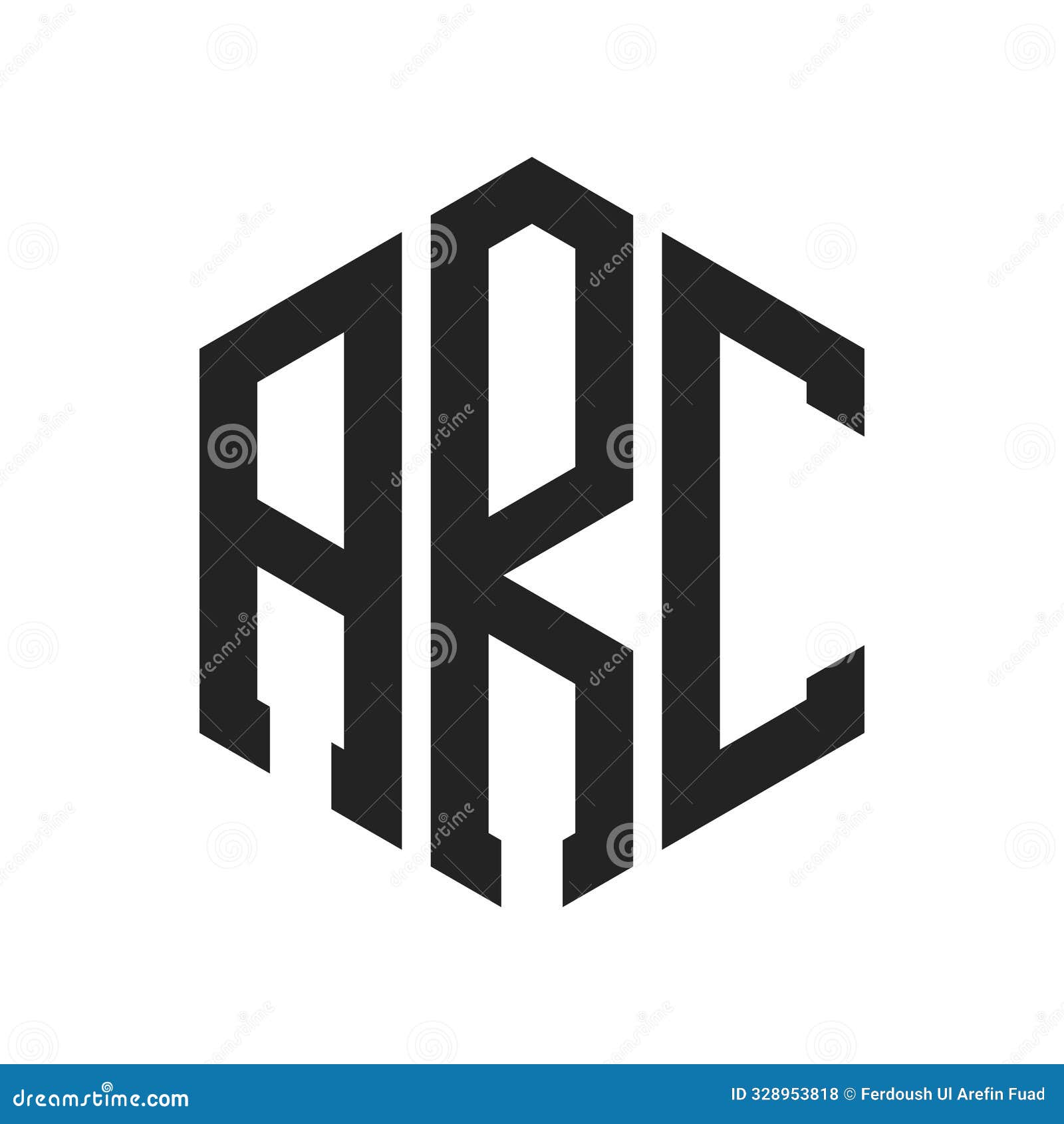 ARC Logo Design. Initial Letter ARC Monogram Logo Using Hexagon Shape ...