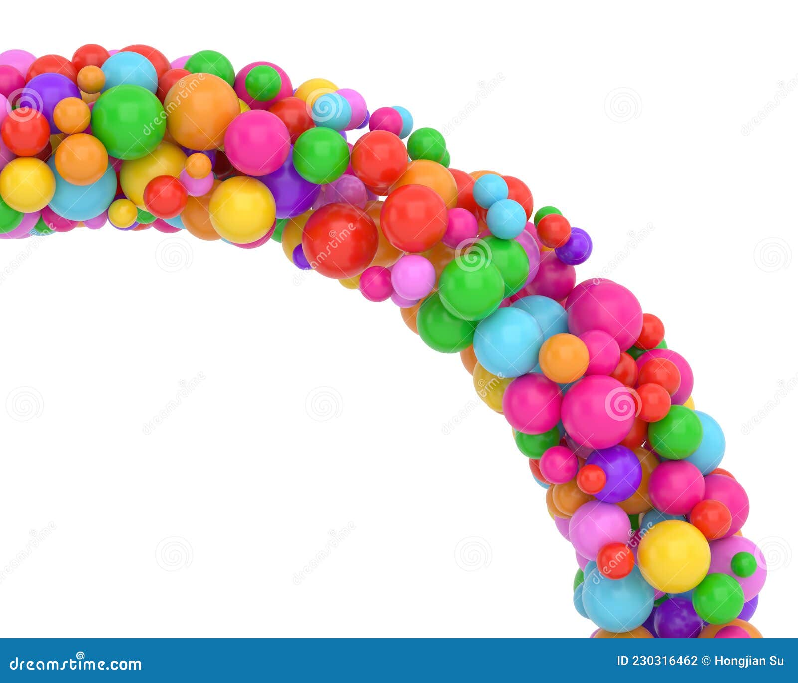 Arc Made of Colourful Balls, Colourful Balls Arch Isolated on White ...