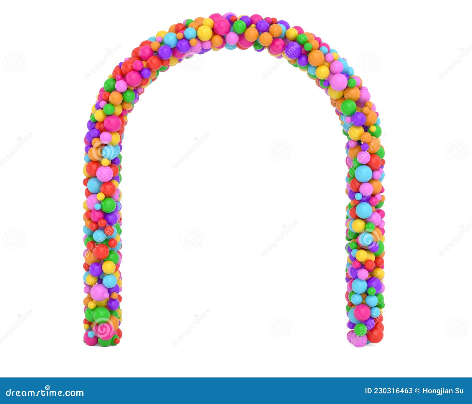 Arc Made of Colourful Balls, Colourful Balls Arch Isolated on White ...