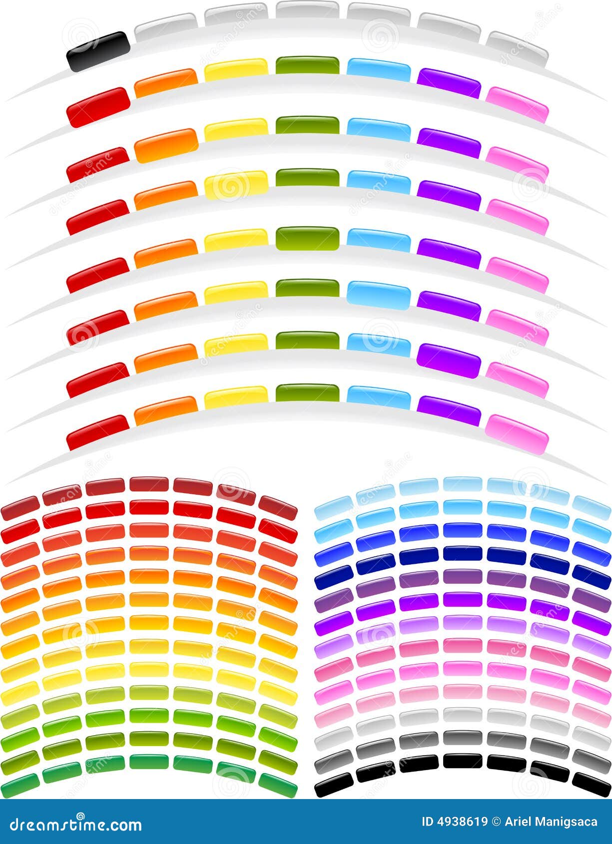 Arc Shape Menu Buttons Cartoon Vector | CartoonDealer.com #4938619