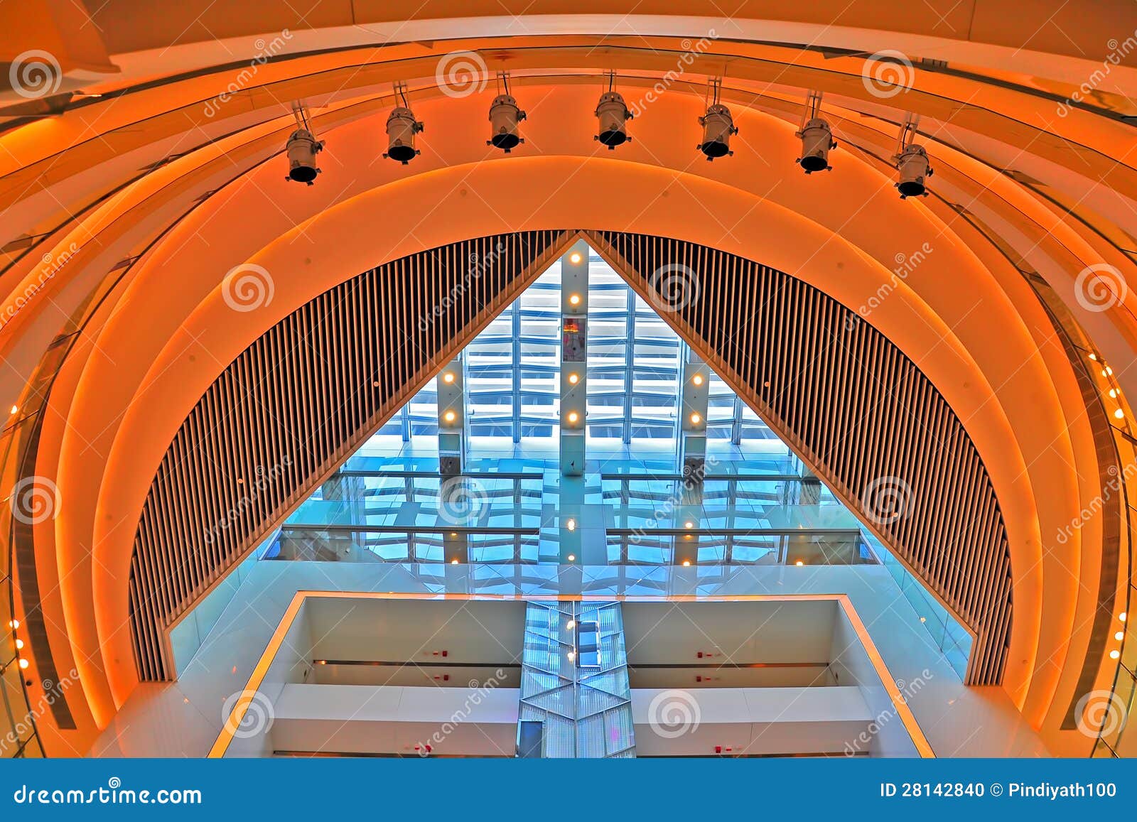 Arc Shaped Modern Building Roof Stock Photo - Image of center, pattern ...