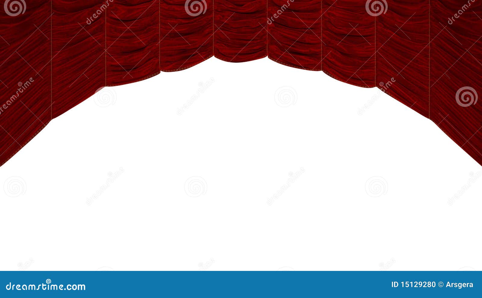 Arc shaped Red Curtain stock illustration. Illustration of pattern ...