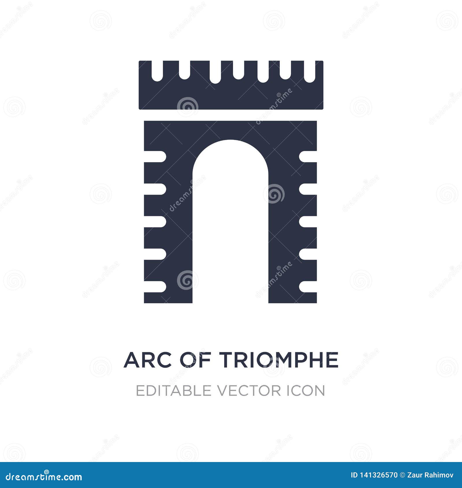 Arc De Triomphe Icon. Trendy Arc De Triomphe Logo Concept On White ...