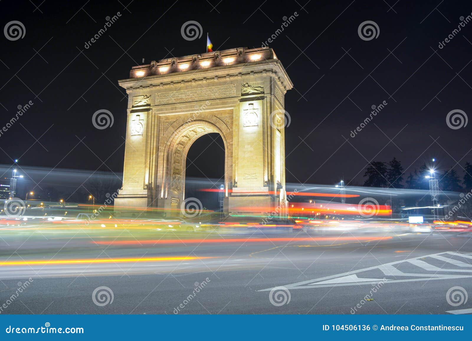 Arc of Triumf stock photo. Image of travel, bucuresti - 104506136