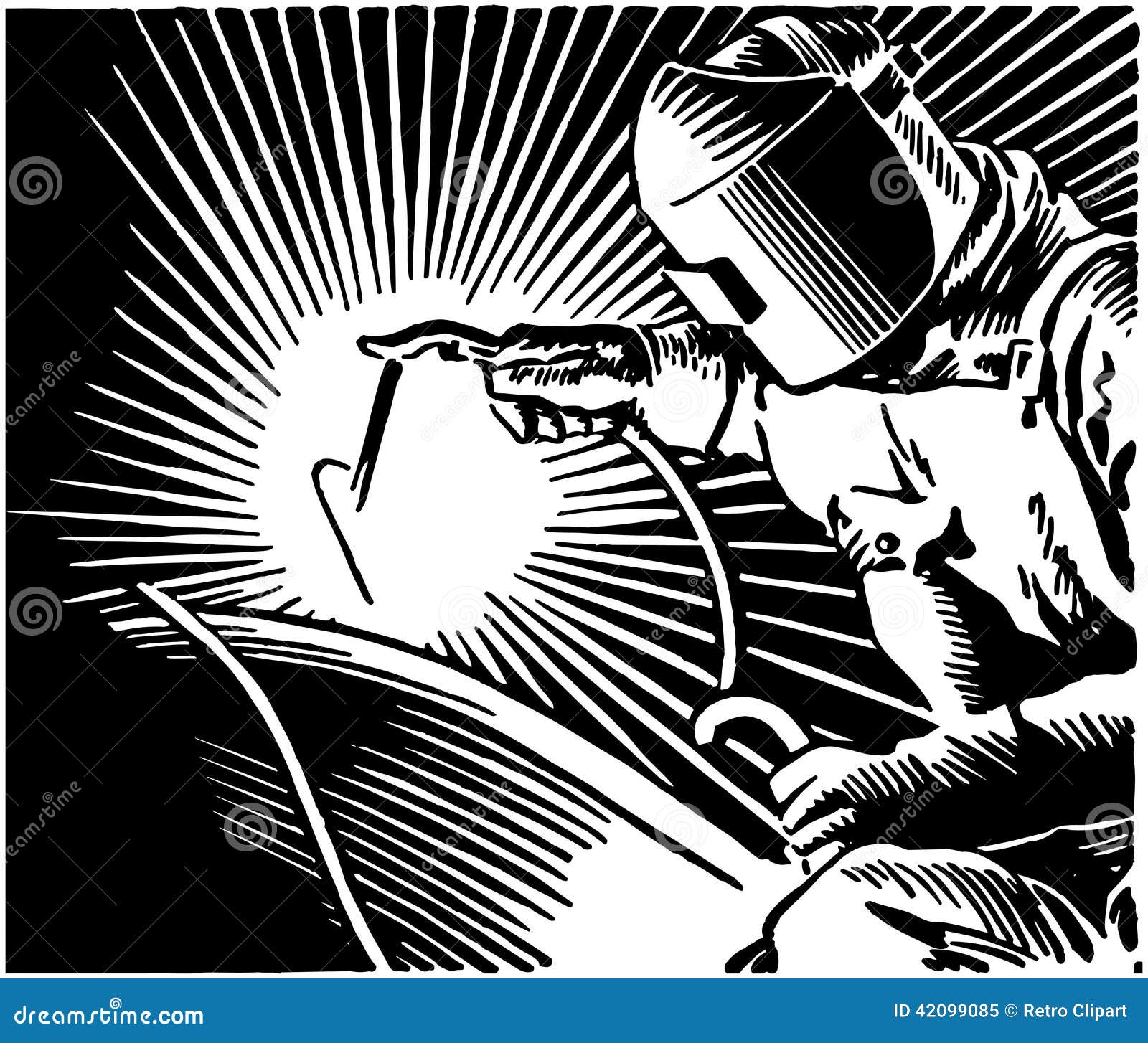 Arc Welder stock vector. Illustration of laborers, welding - 42099085