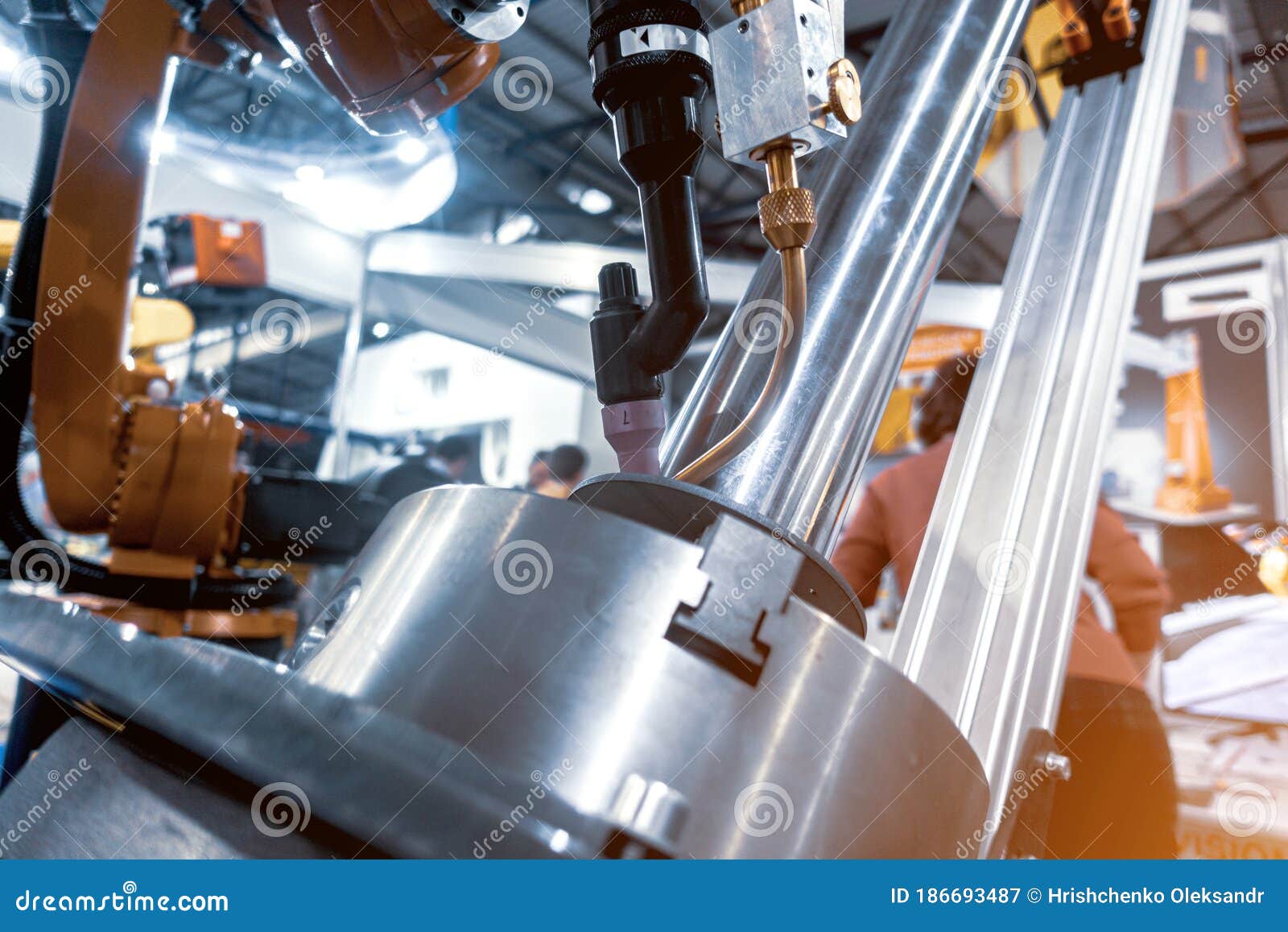 Arc Welding Robot. Automated Welding Process Stock Image - Image of ...