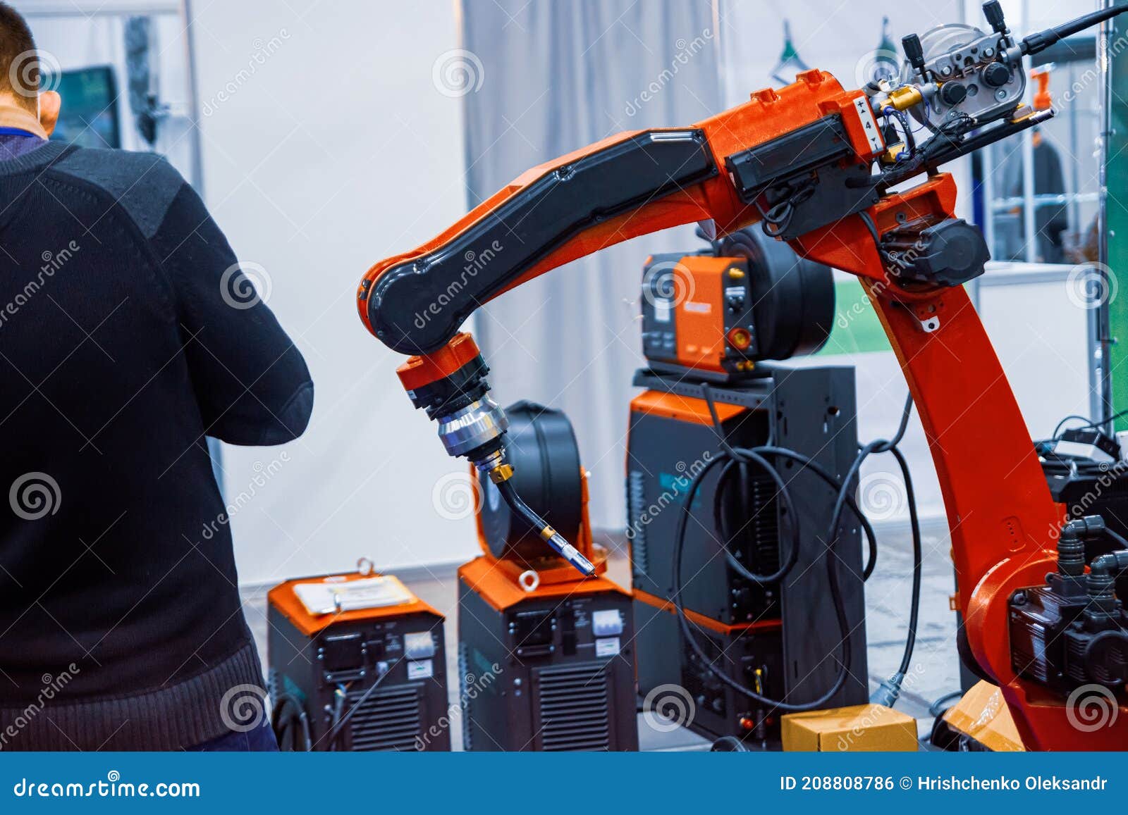 Arc Welding Robot. Automated Welding Process Stock Photo - Image of ...