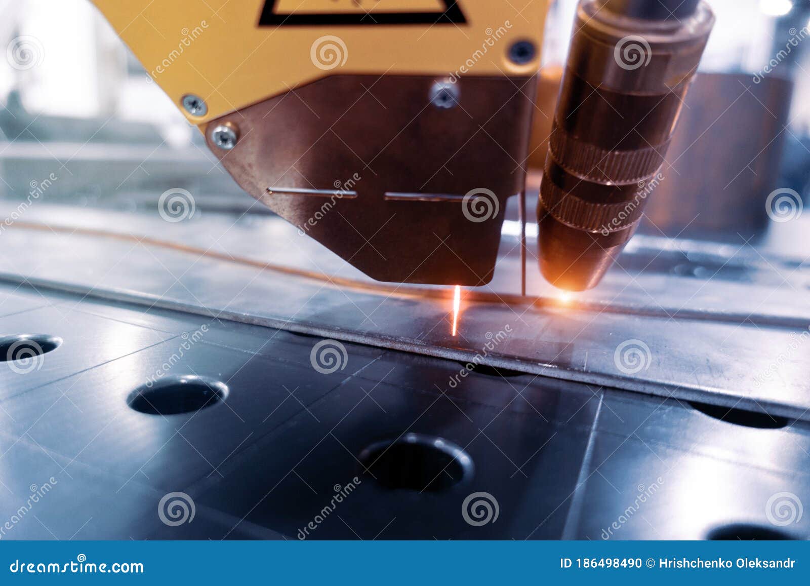 Arc Welding Robot. Example of Working with a Laser Pointer Stock Photo ...