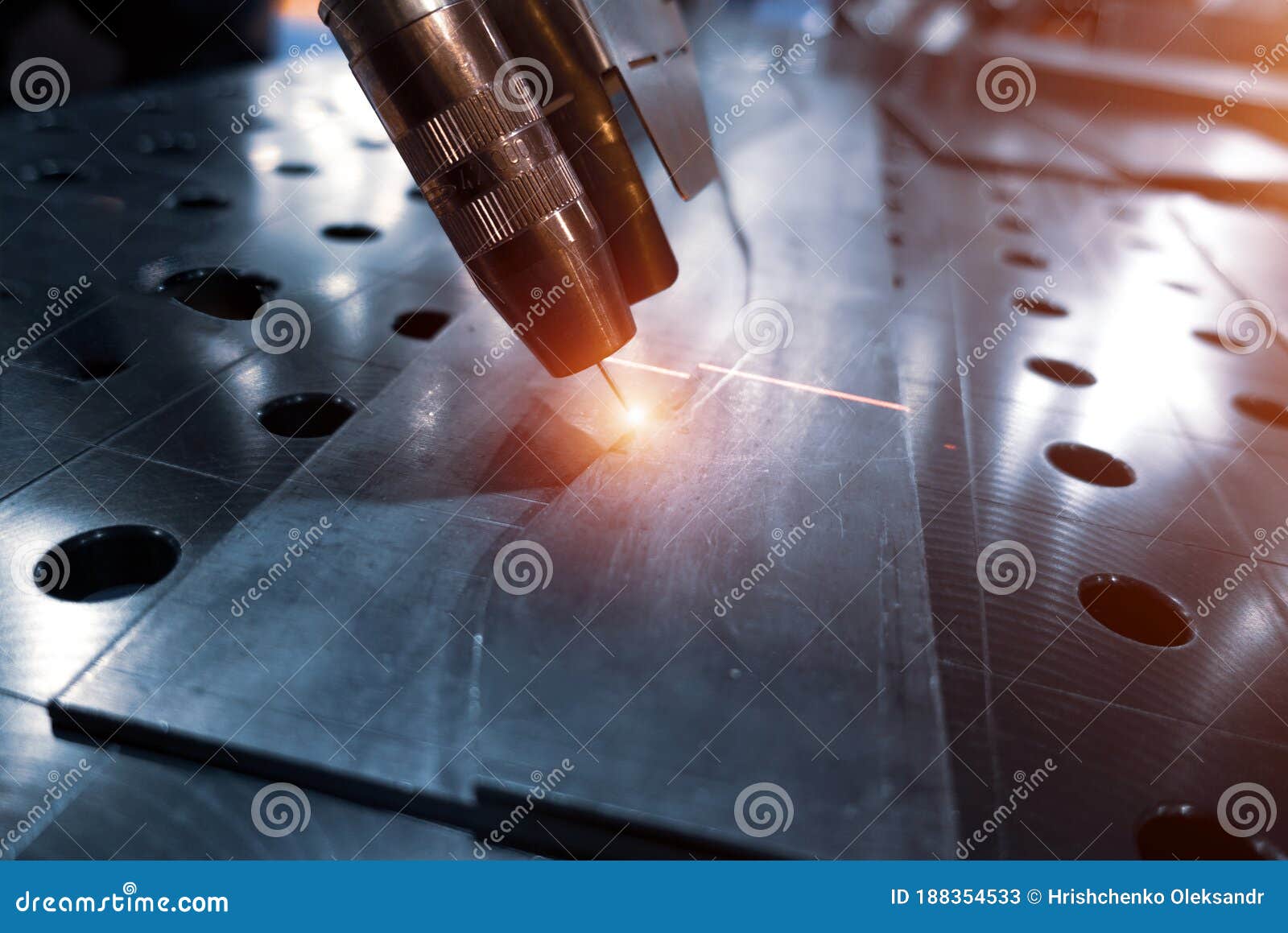 Arc Welding Robot. Example of Working with a Laser Pointer Stock Image ...