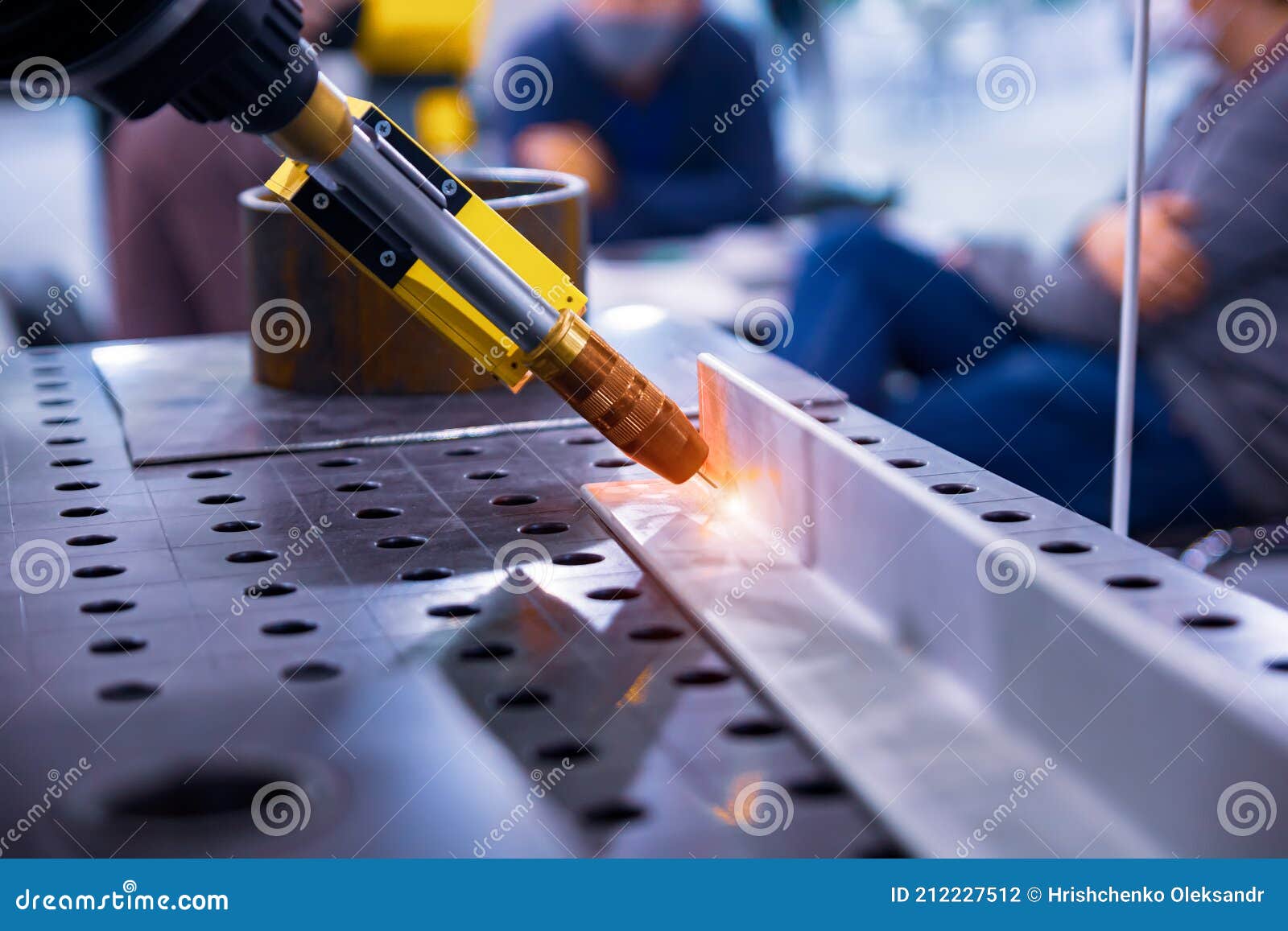 Arc Welding Robot. Example of Working with a Laser Pointer Stock Photo ...