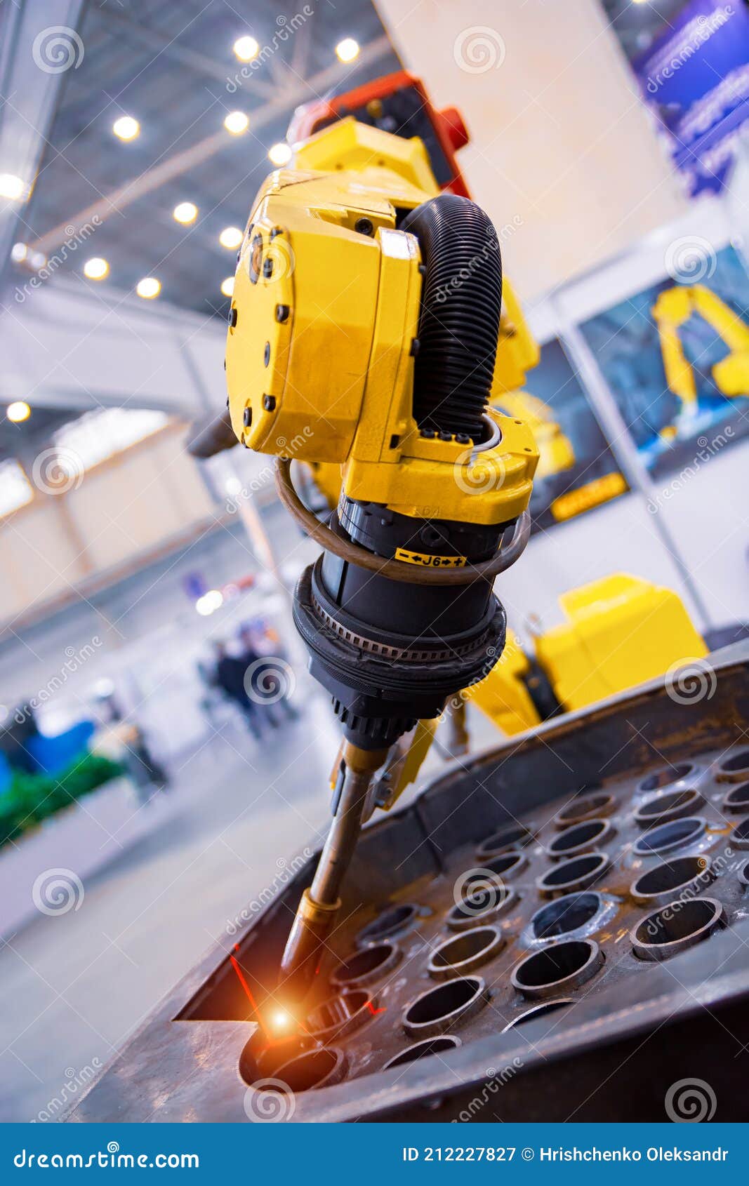 Arc Welding Robot. Example of Working with a Laser Pointer Stock Image ...