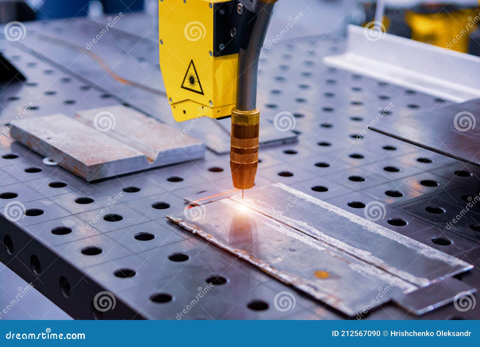 Arc Welding Robot. Example of Working with a Laser Pointer Stock Photo ...
