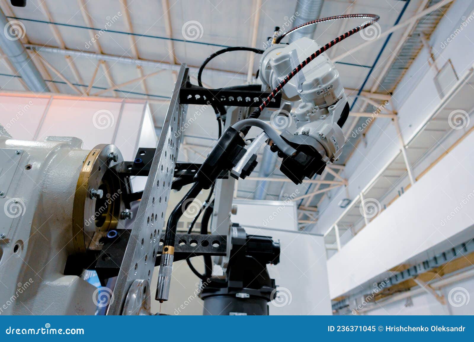 Arc Welding Robot. Example of Working with a Laser Pointer Stock Image ...