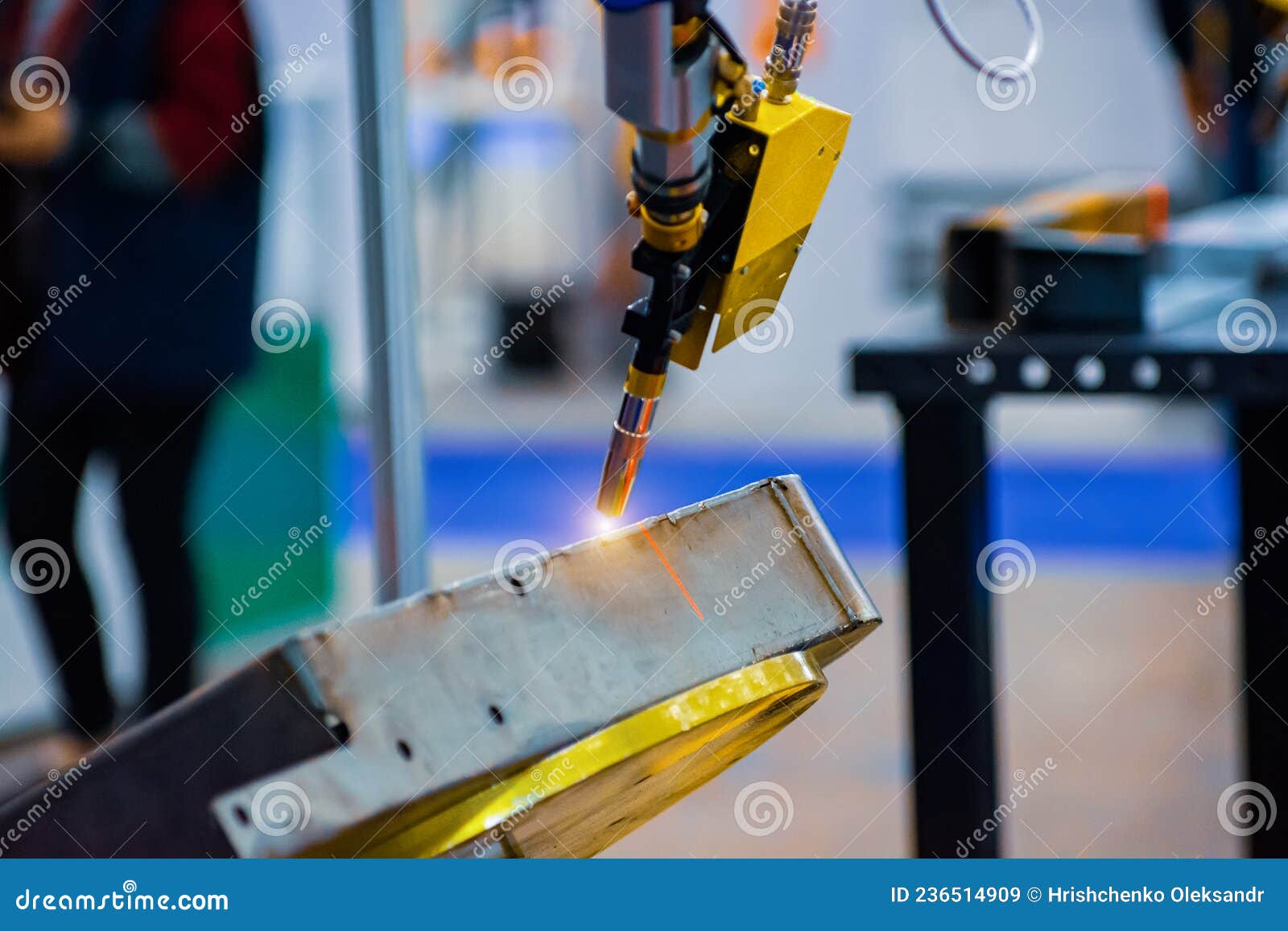 Arc Welding Robot. Example of Working with a Laser Pointer Stock Image ...