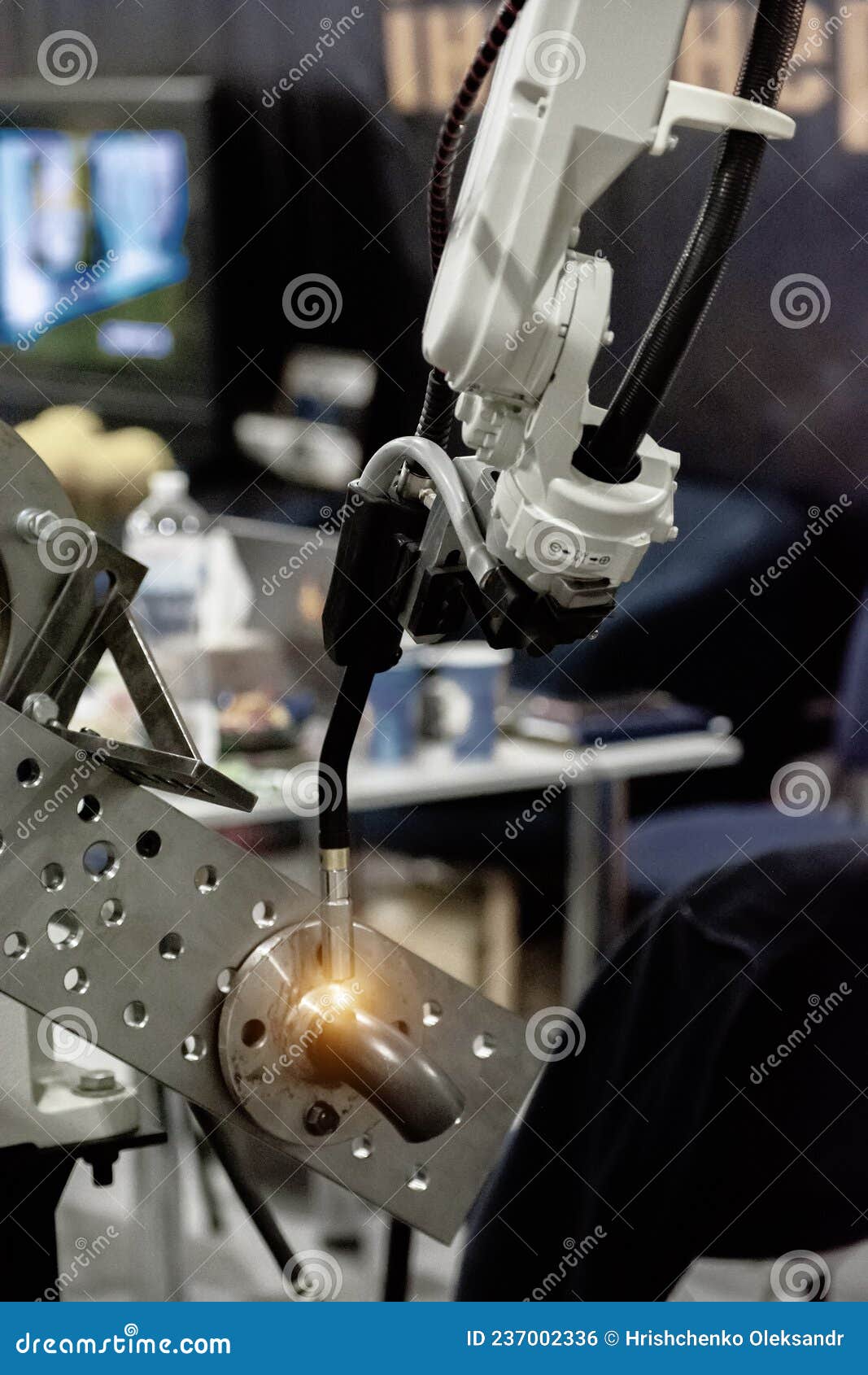 Arc Welding Robot. Example of Working with a Laser Pointer Stock Photo ...