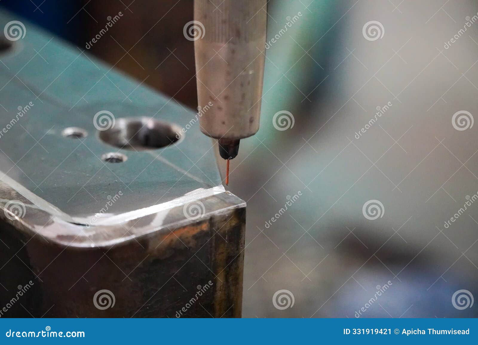Arc Welding Robot. Example of Working with a Laser Pointer Stock Image ...