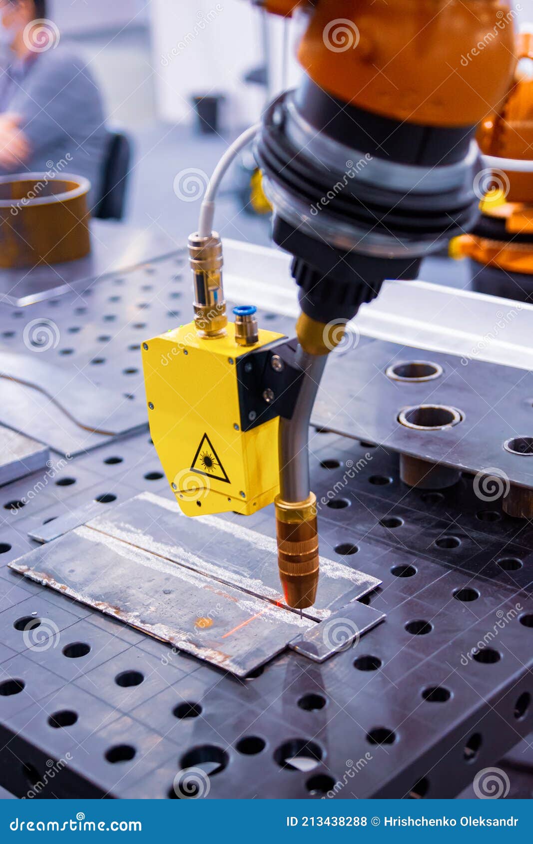 Arc Welding Robot. Example of Working with a Laser Pointer Stock Photo ...