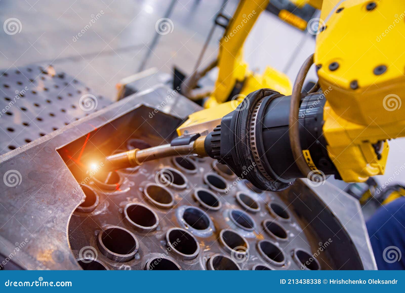 Arc Welding Robot. Example of Working with a Laser Pointer Stock Photo ...