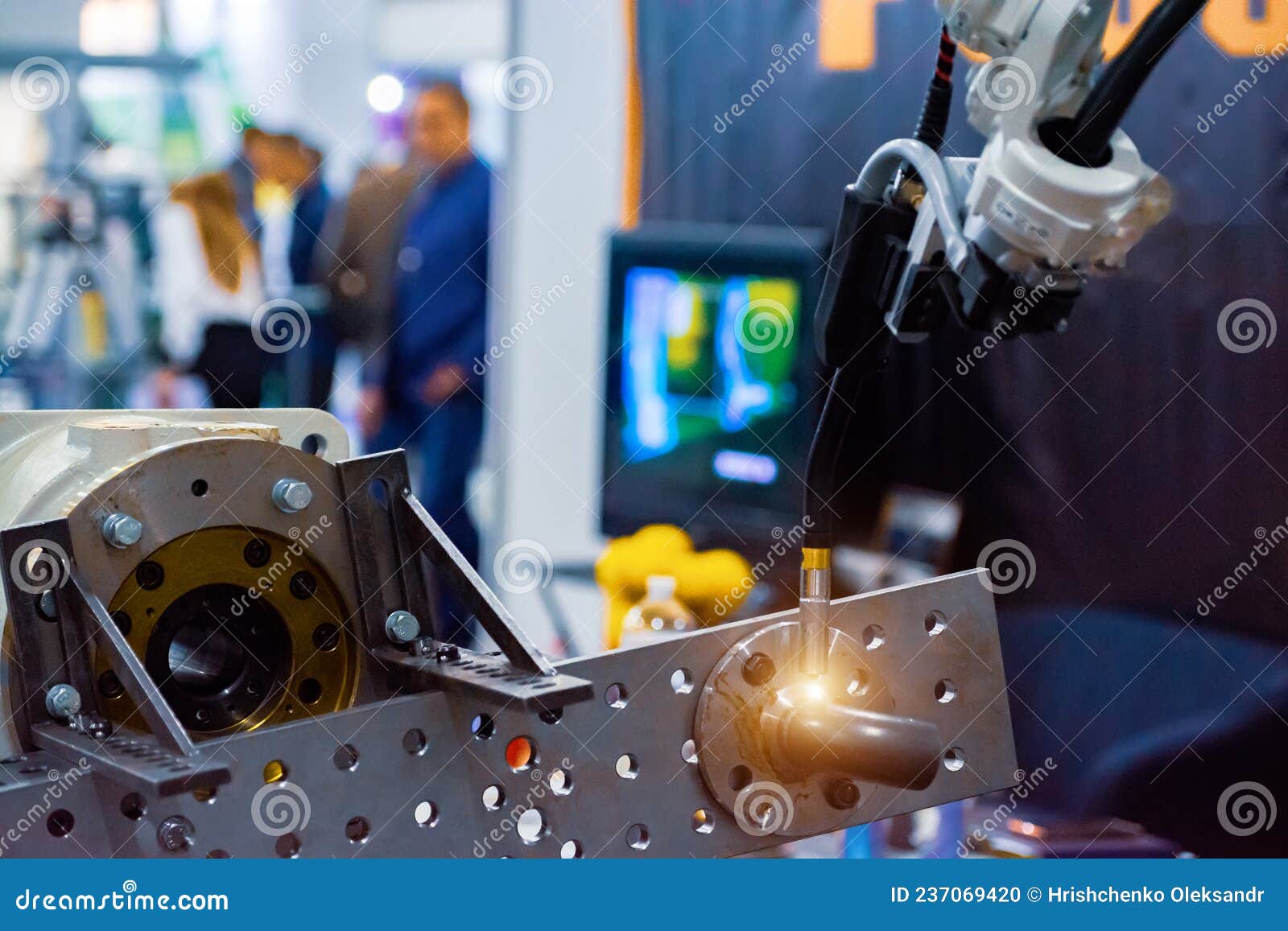 Arc Welding Robot. Example of Working with a Laser Pointer Stock Photo ...