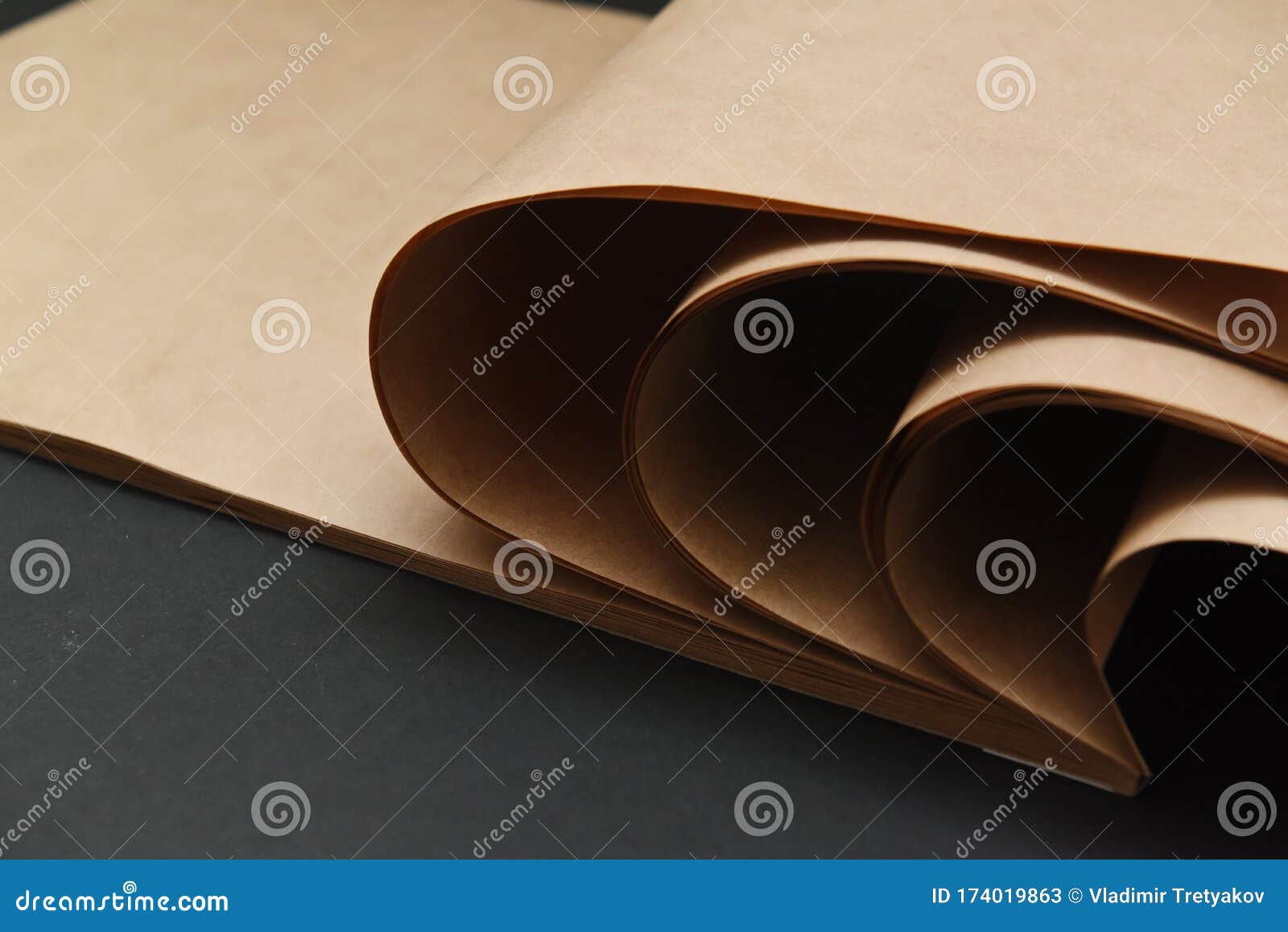 Arc-wrapped Sheets of Paper for Sketching and Drawing Stock Image ...