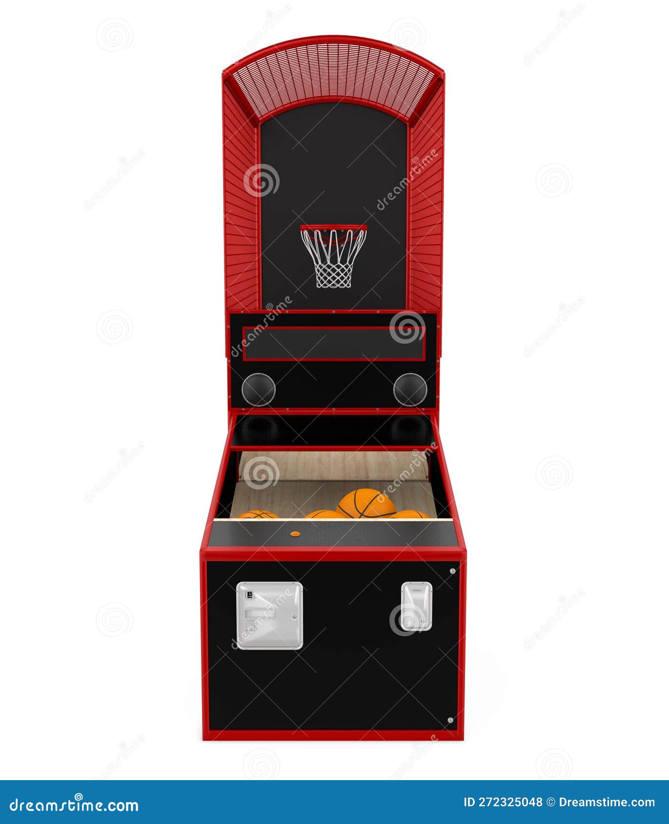 Basketball Arcade Electronic Neon On Wall. Dark Background Brick Wall ...