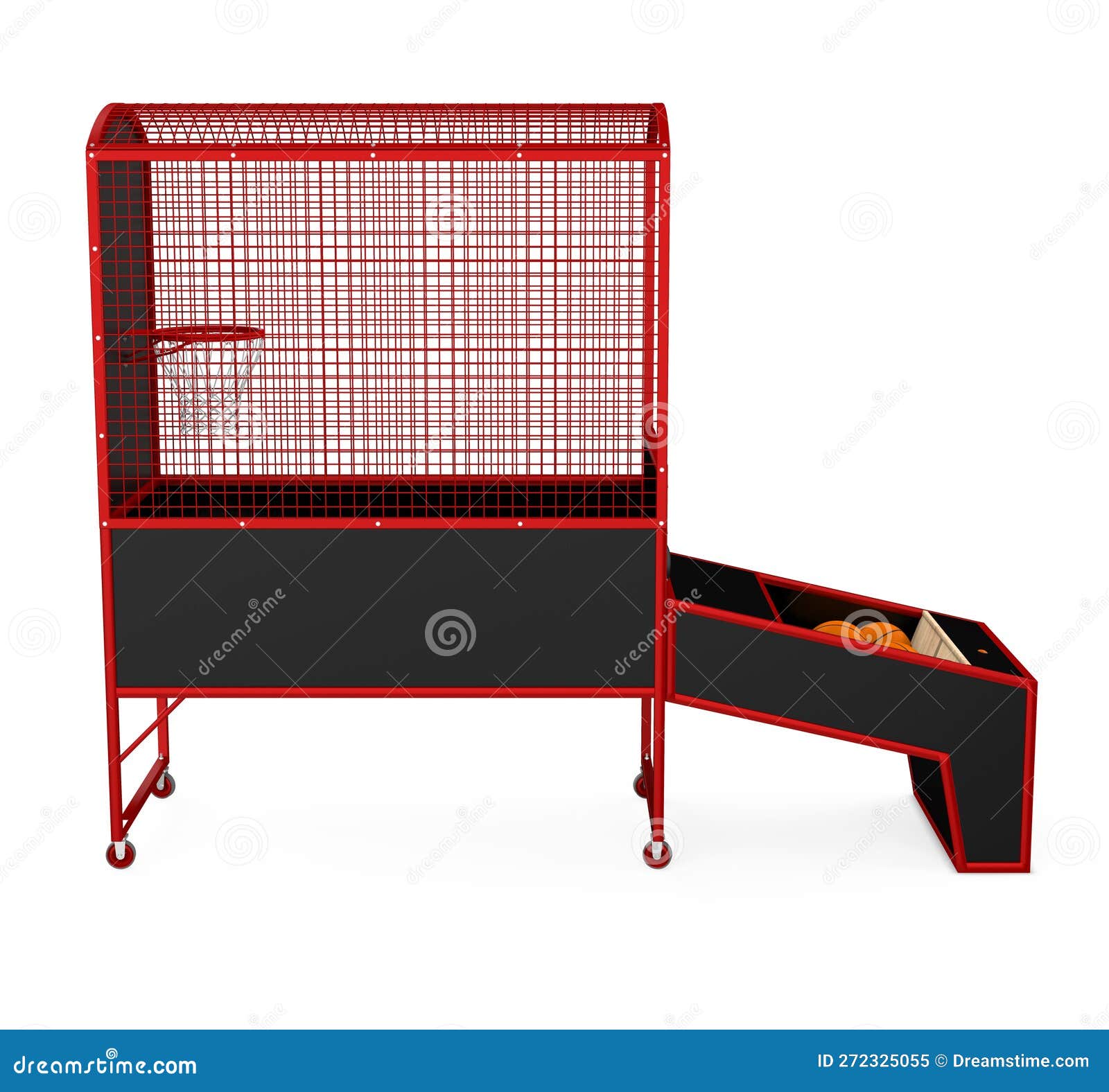 Basketball Arcade Electronic Neon On Wall. Dark Background Brick Wall ...